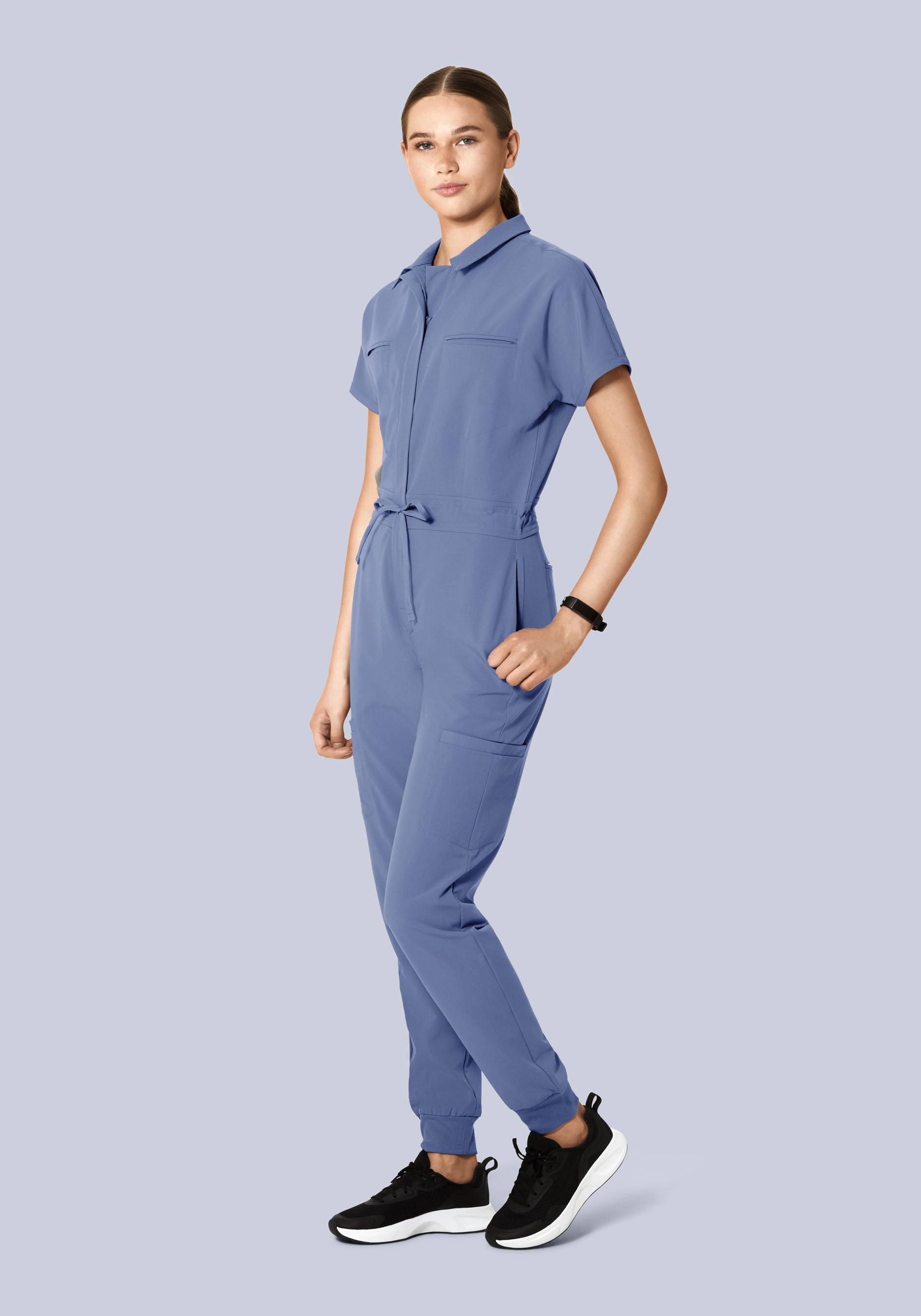 Women's Jumpsuit Periwinkle – Mandala Scrubs