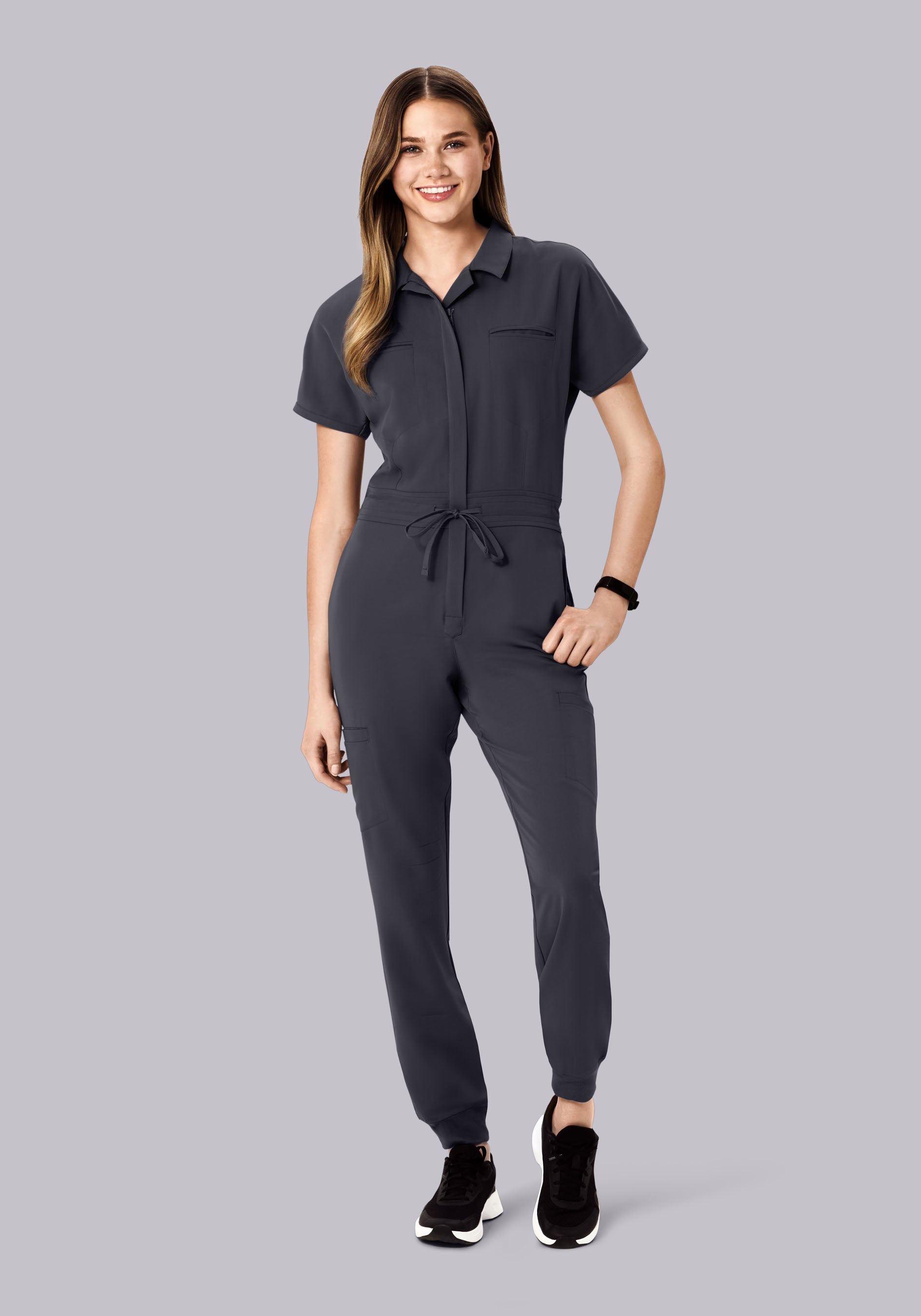 Women's Jumpsuit Pewter – Mandala Scrubs