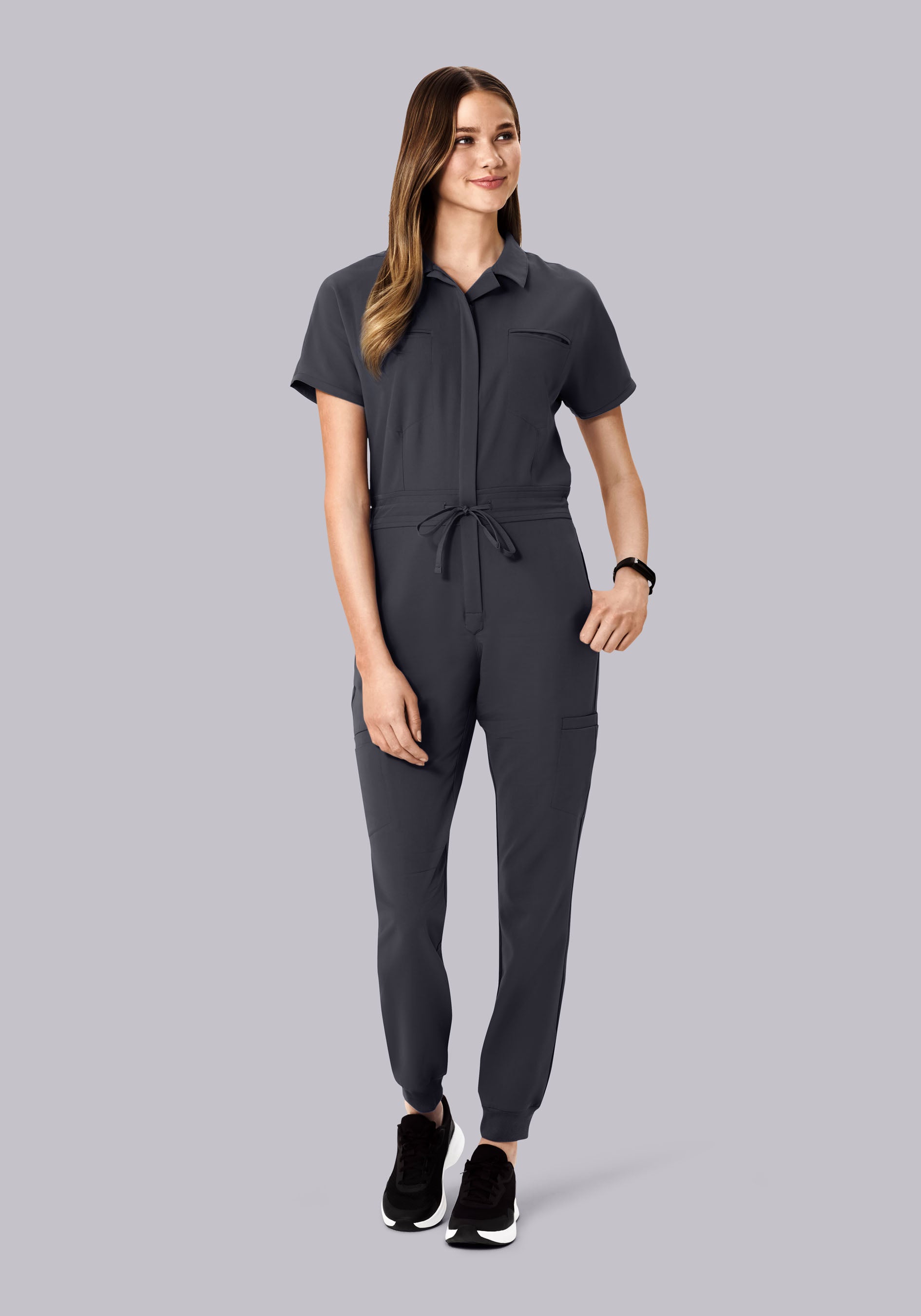 Women's Jumpsuit Pewter – Mandala Scrubs