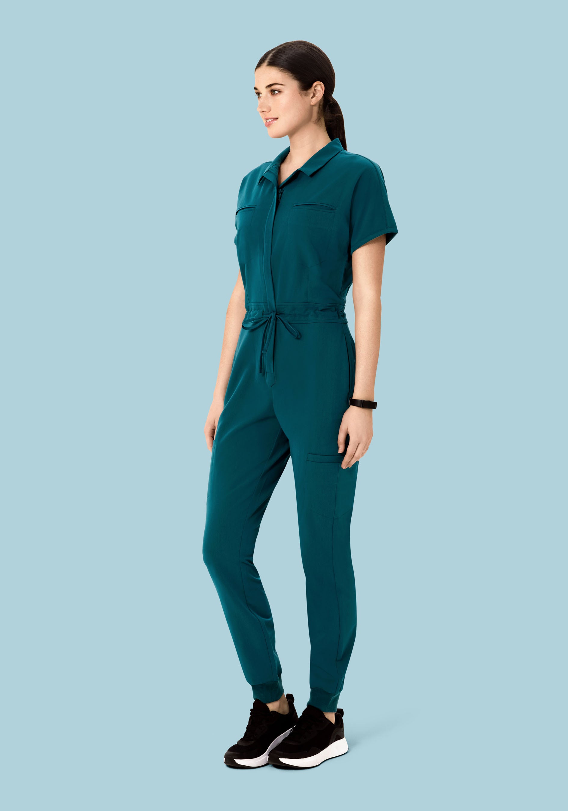 Women's Jumpsuit Caribbean Blue – Mandala Scrubs