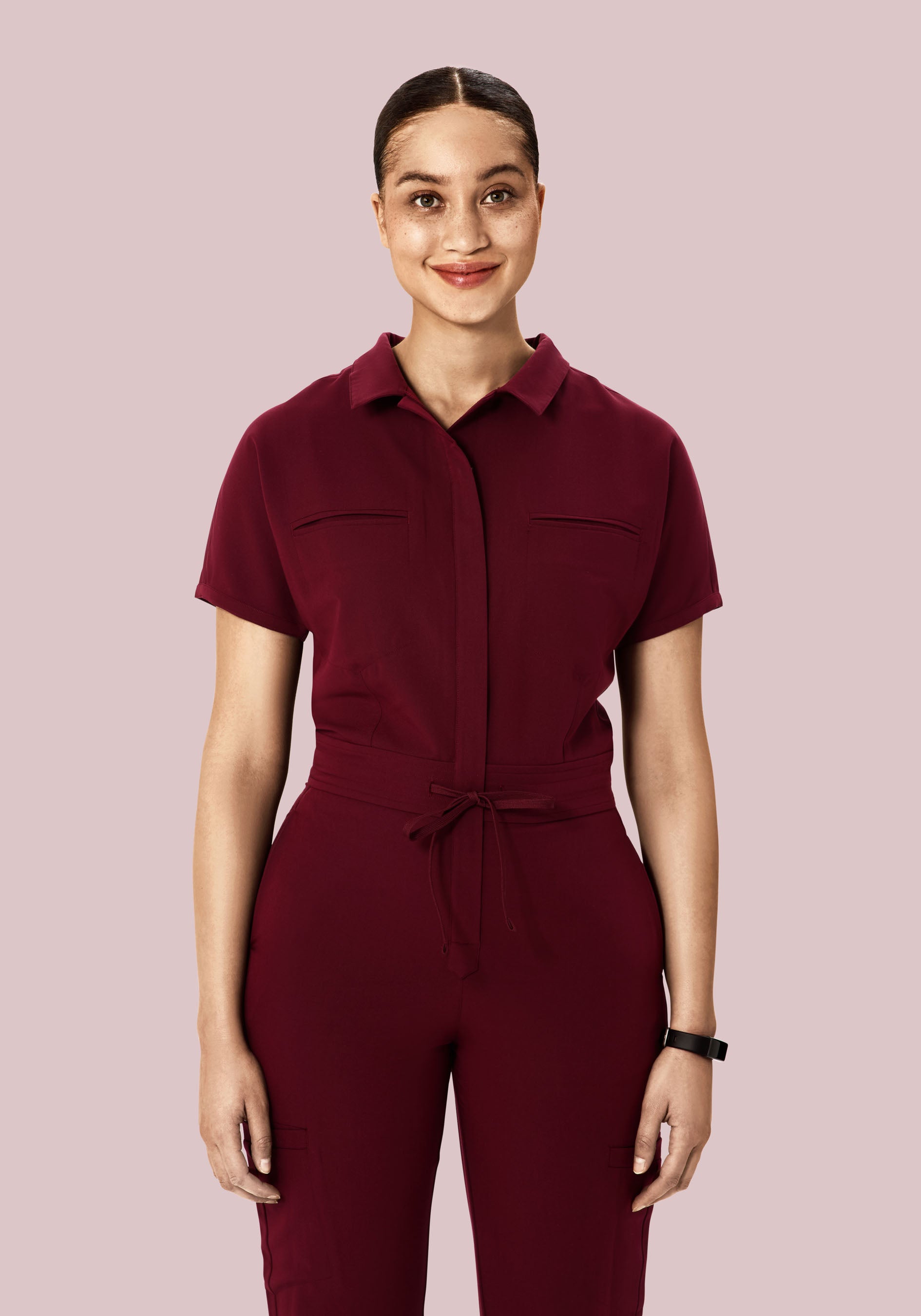 Women's Jumpsuit Wine – Mandala Scrubs