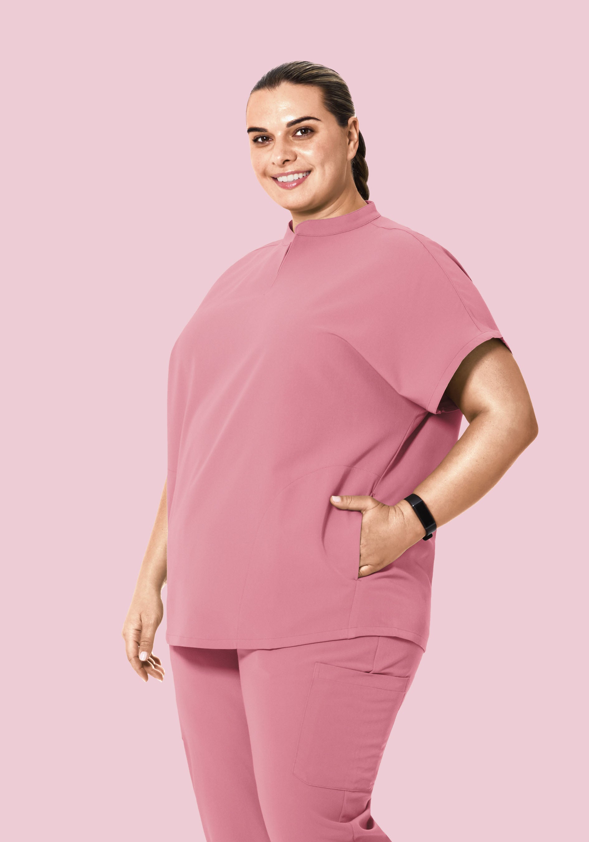 Mandarin Dolman Top Rosé – Mandala Scrubs