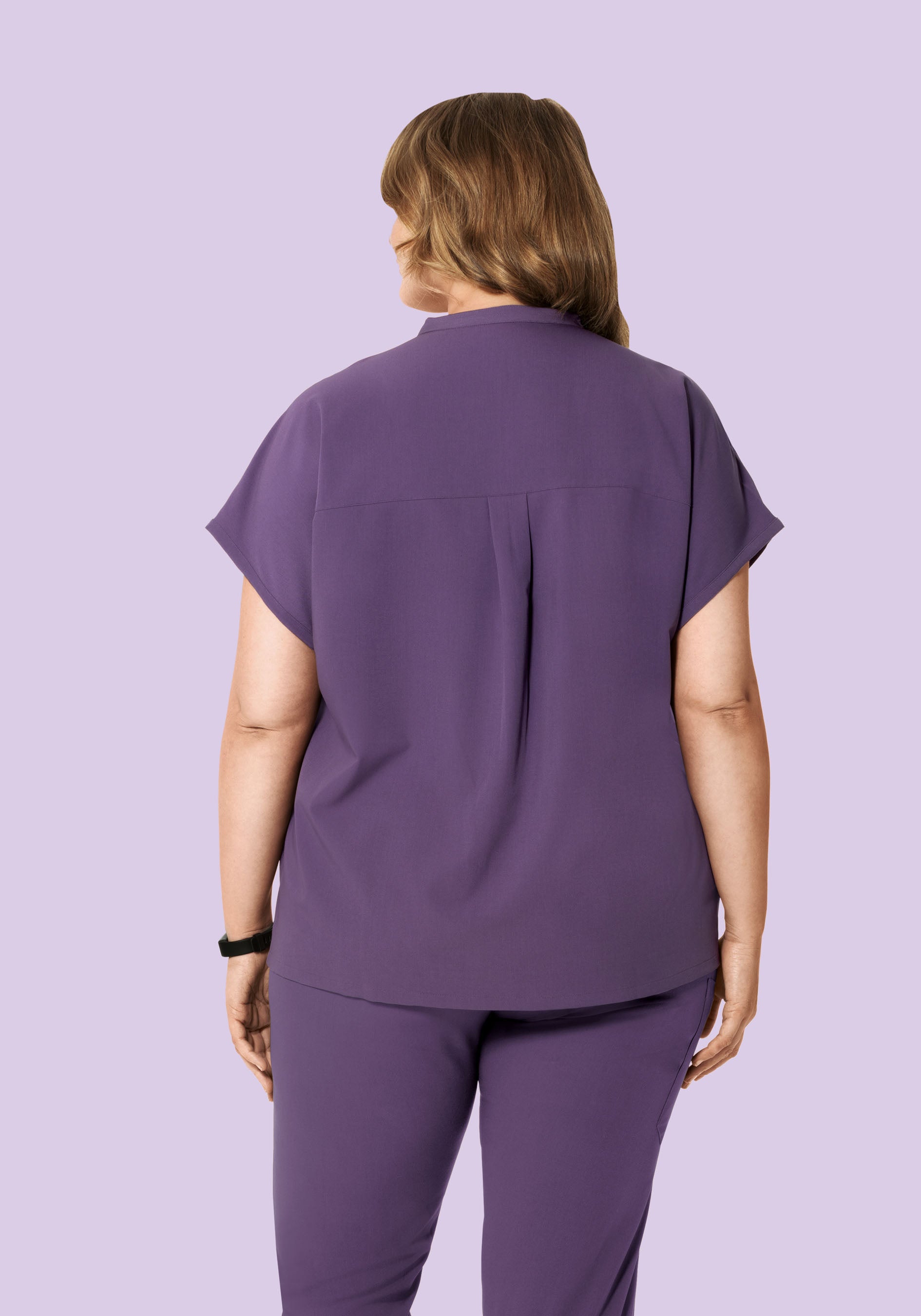 Mandarin Dolman Top Dewberry – Mandala Scrubs