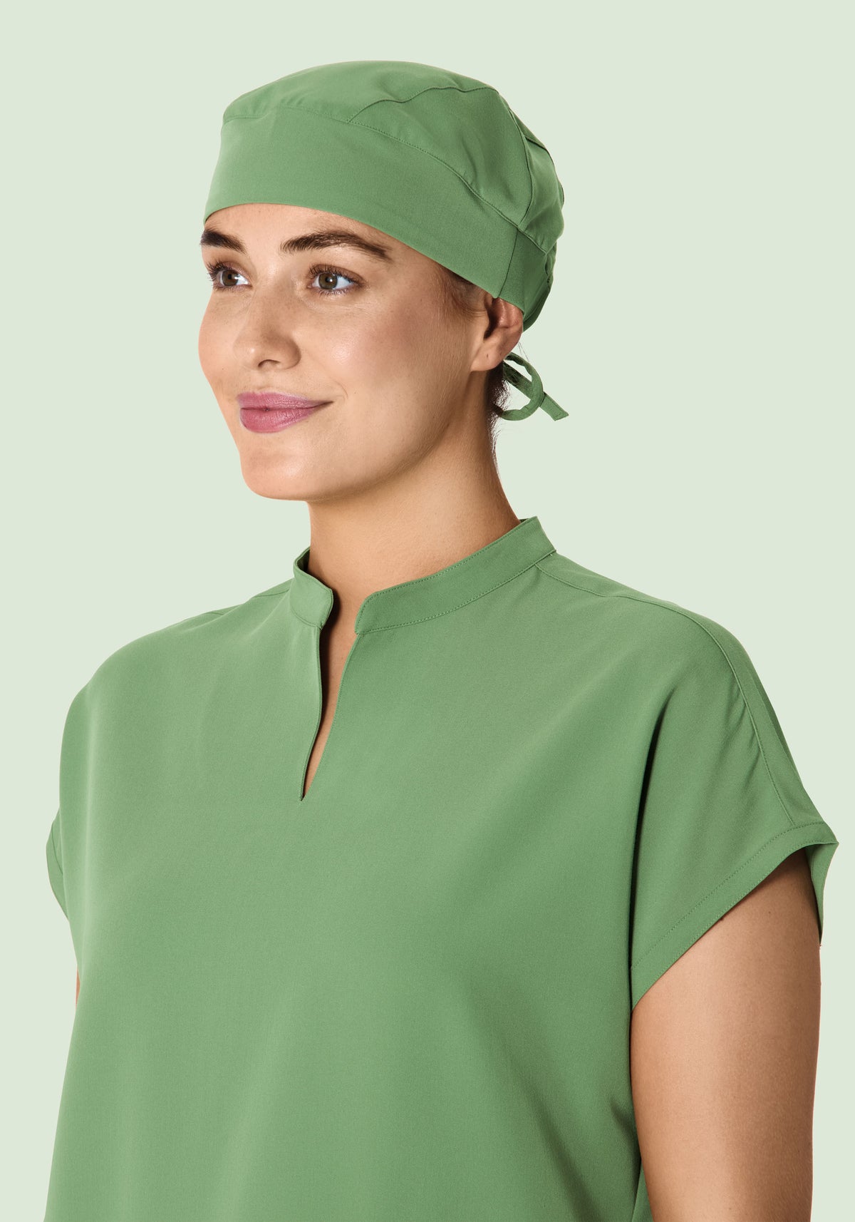 Contemporary Scrub Cap - Hazel Green | Mandala Scrubs