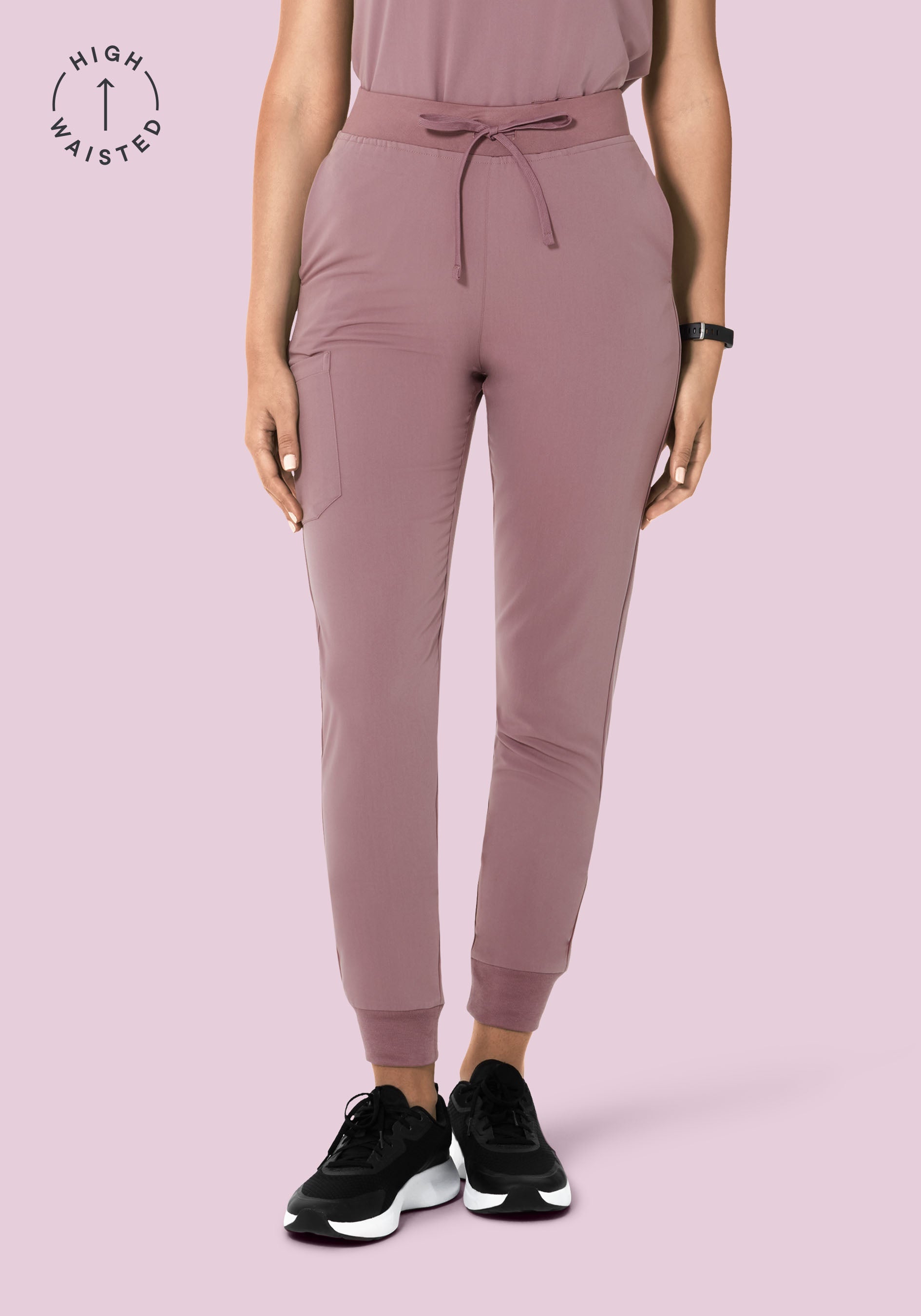 Women's High Waisted Jogger Scrub Pants - Dusk | Mandala Scrubs