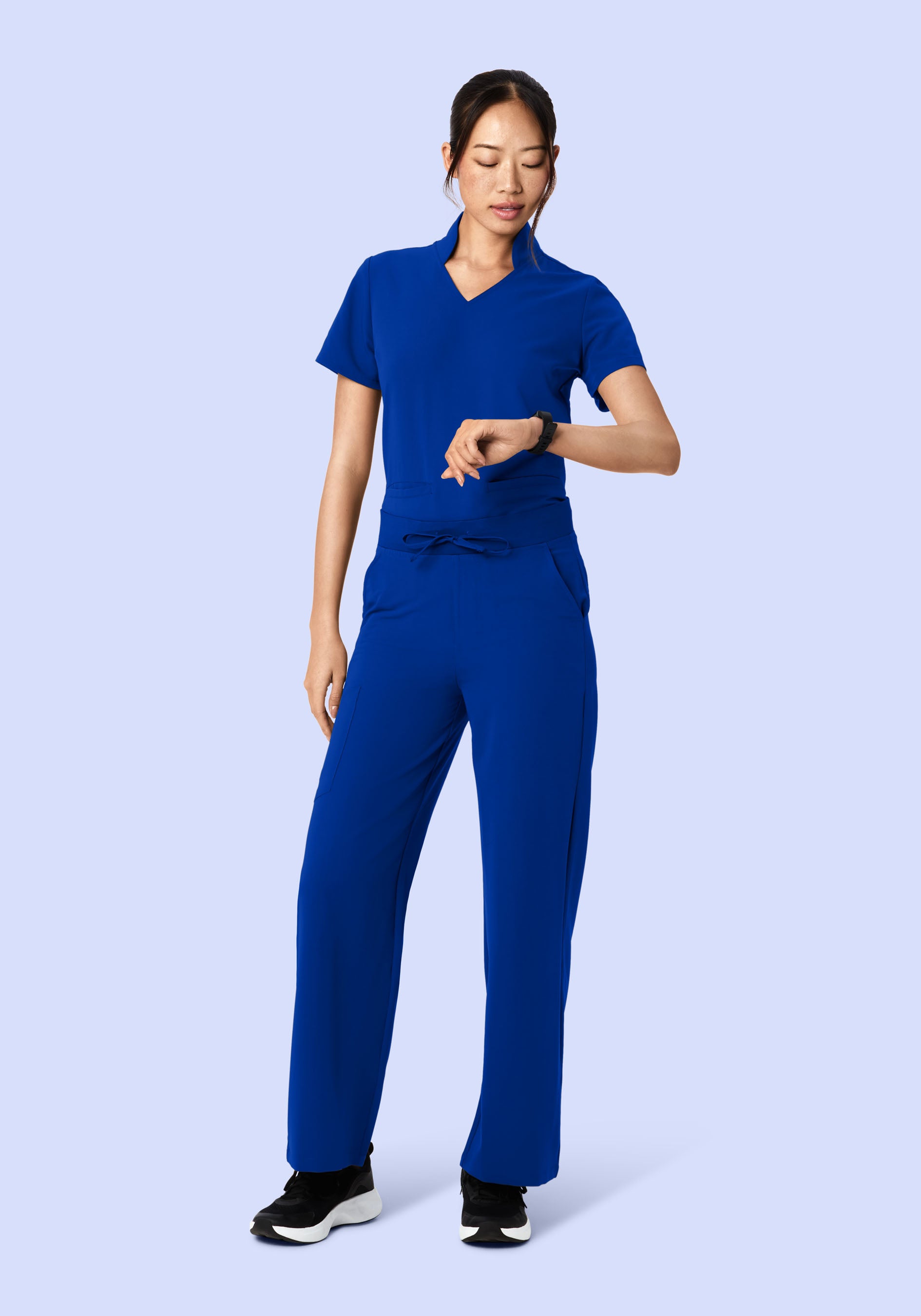 High Waisted Wide Leg Galaxy Blue – Mandala Scrubs