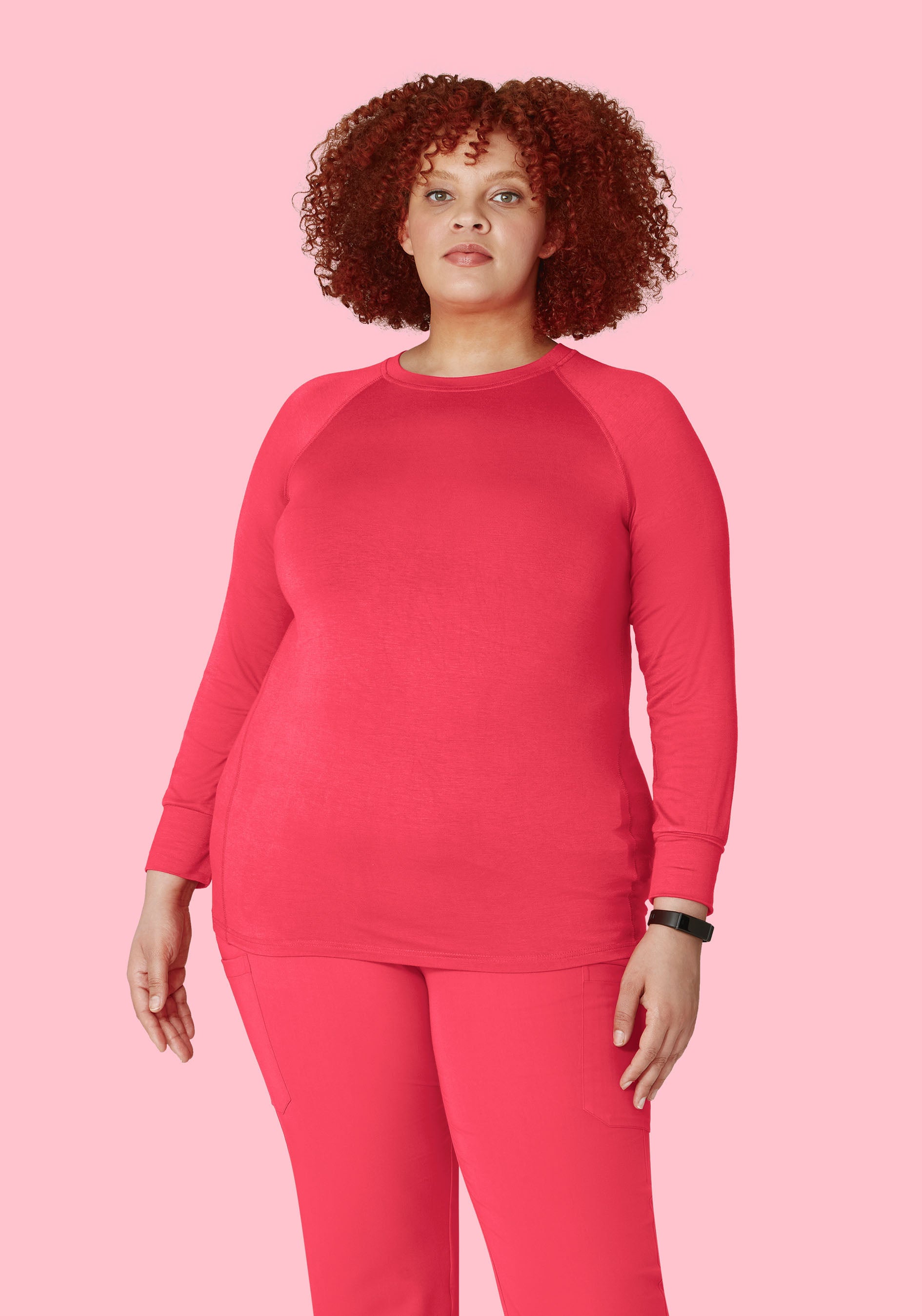 Women's Underscrub Base Layer Scrub Top - Paradise Pink | Mandala Scrubs