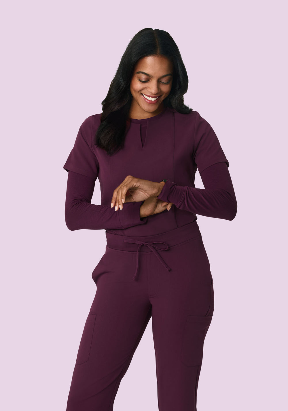 Women's Underscrub Base Layer Scrub Top - Açaí | Mandala Scrubs