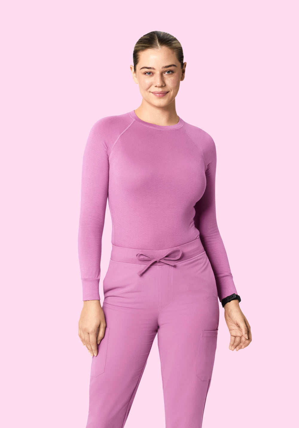 Women's Underscrub Base Layer Scrub Top - Mulberry | Mandala Scrubs