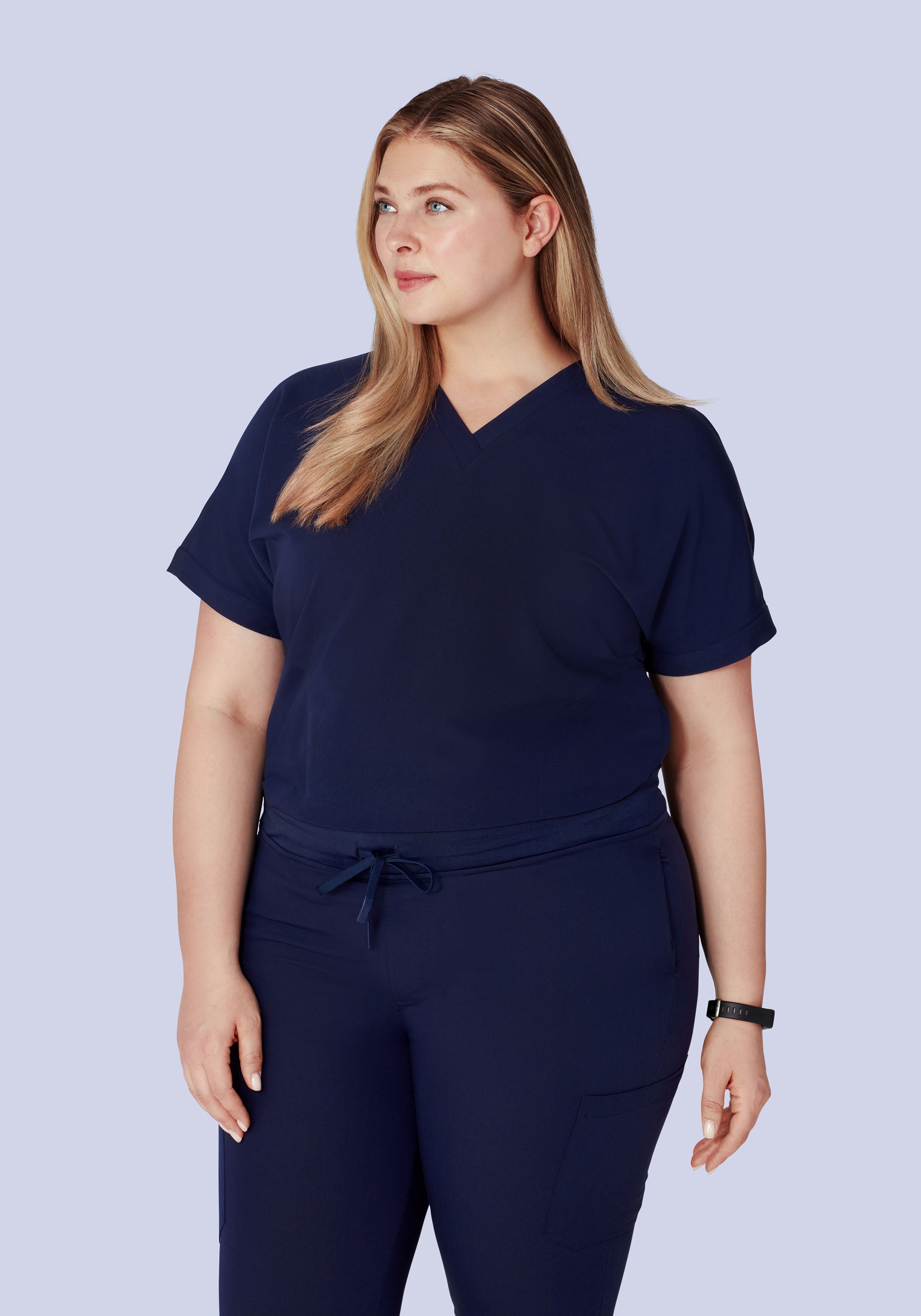 Oversized V Neck Top Navy – Mandala Scrubs