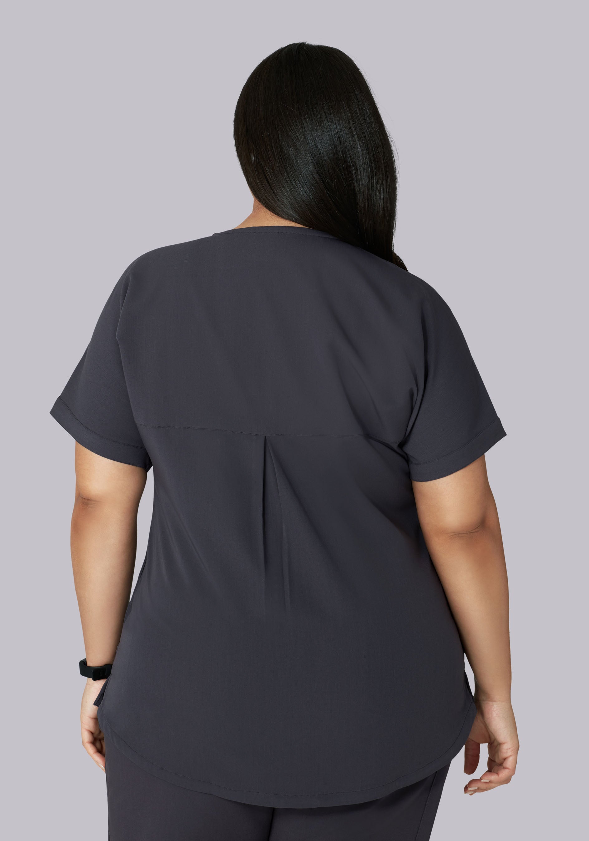 Oversized V Neck Top Pewter – Mandala Scrubs