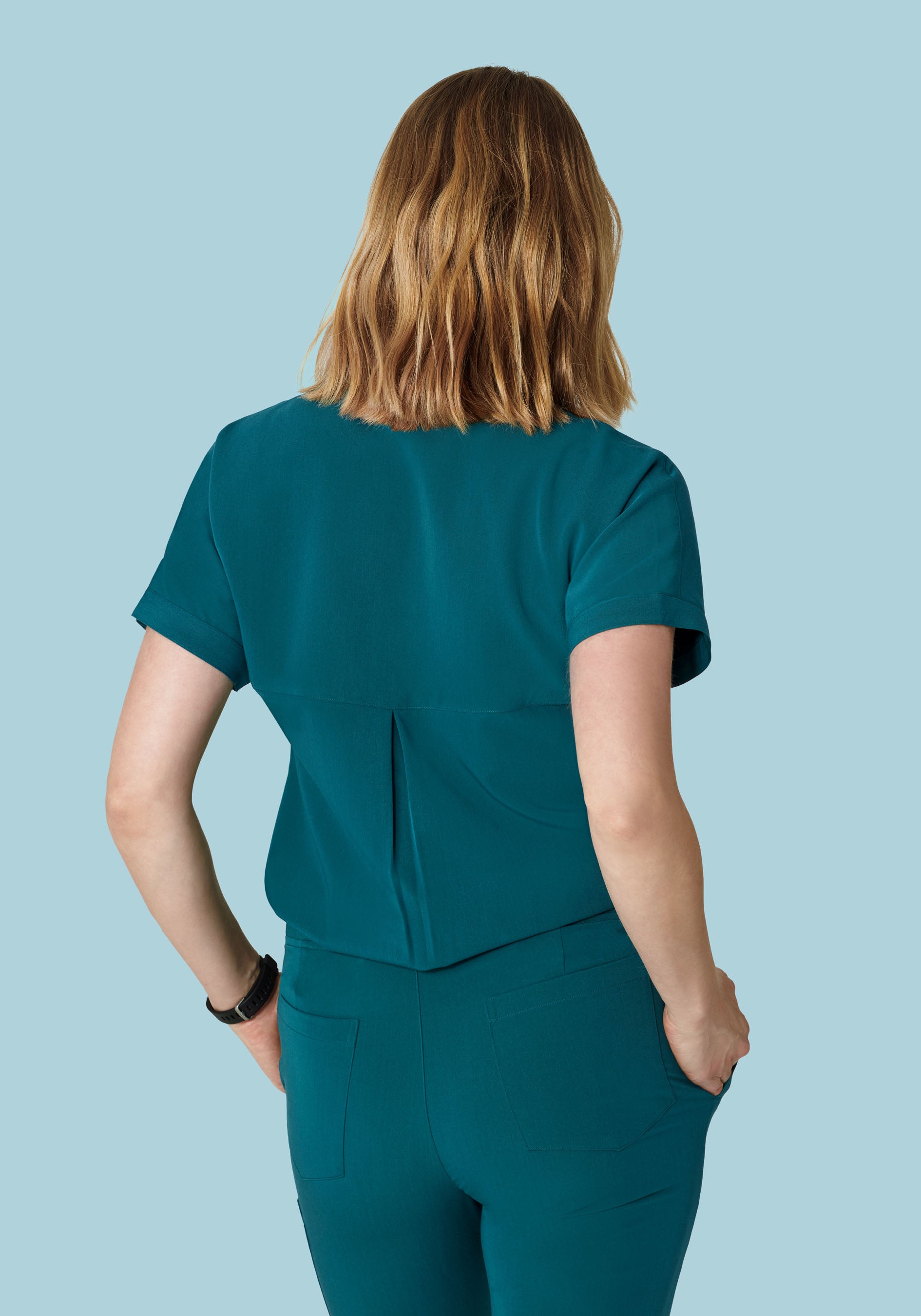 Oversized V Neck Top Caribbean Blue – Mandala Scrubs