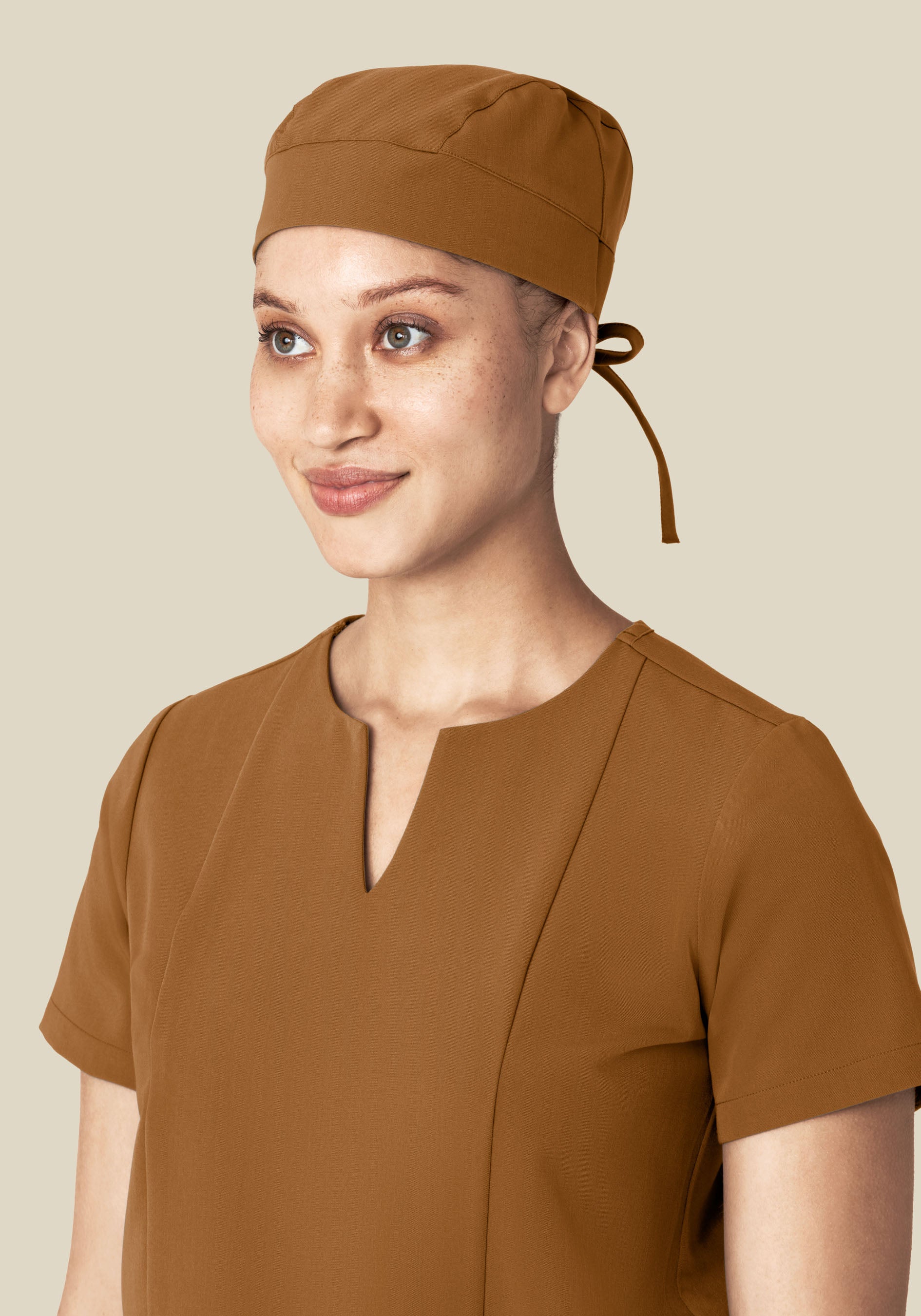 Contemporary Scrub Cap - Camel | Mandala Scrubs