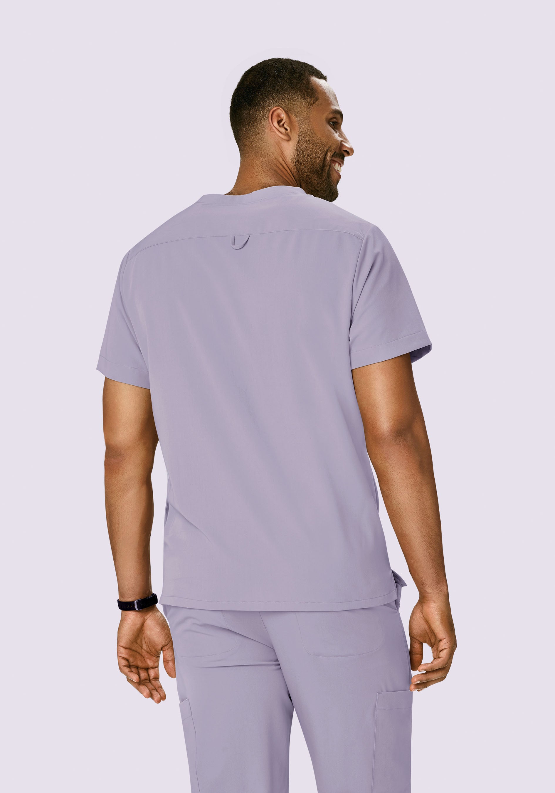 Three Pocket Scrubs Top Mens Ube – Mandala Scrubs