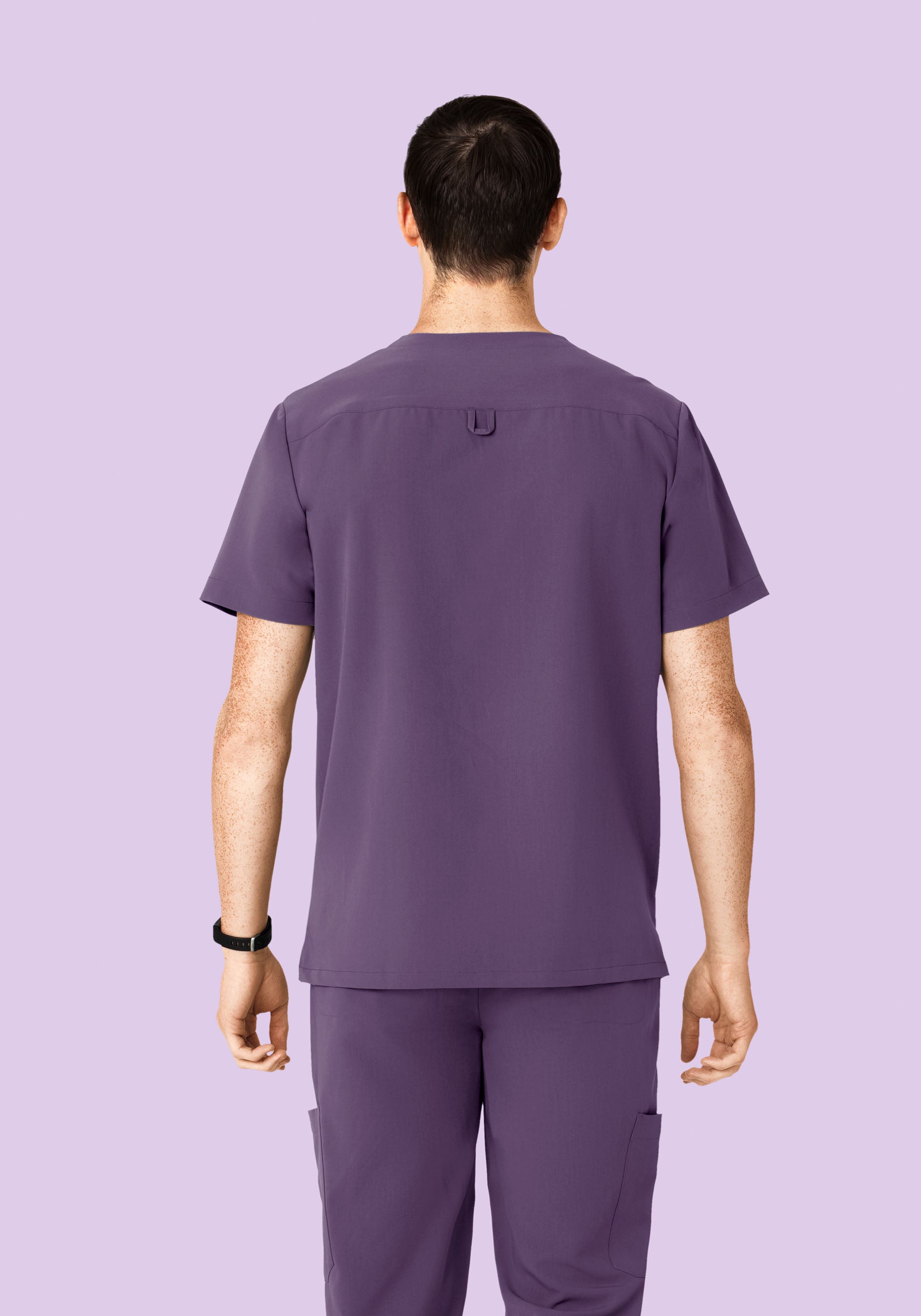 Three Pocket Scrubs Top Mens Dewberry – Mandala Scrubs