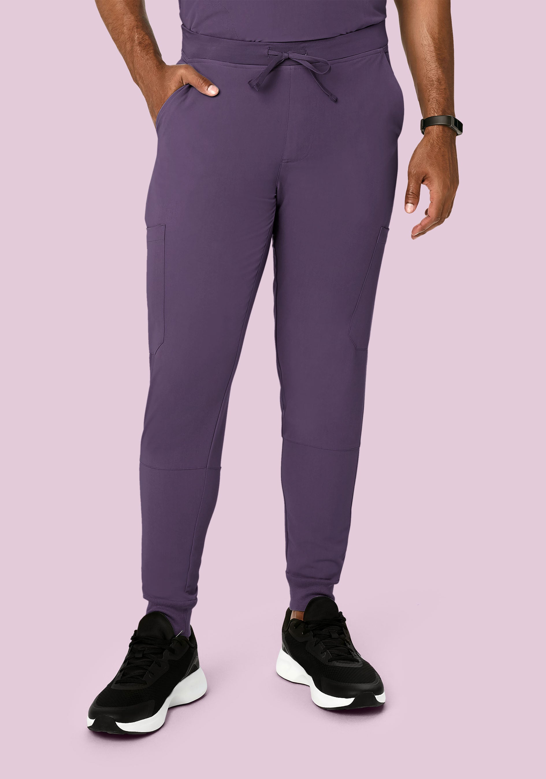 Mens 7 Pocket Joggers Deep Dewberry – Mandala Scrubs