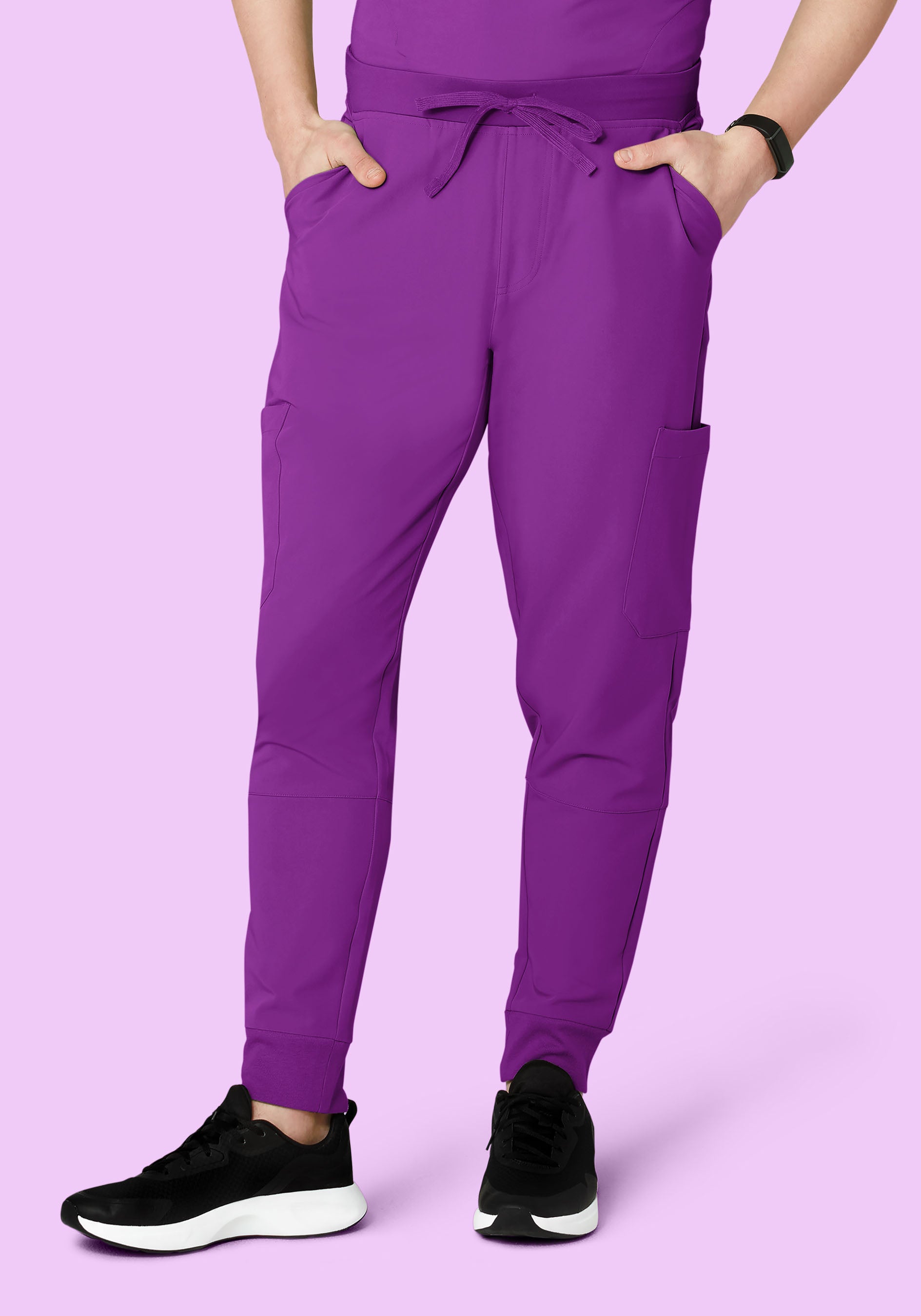 Men's Mid-Rise Jogger Scrub Pants - Cyber Grape | Mandala Scrubs