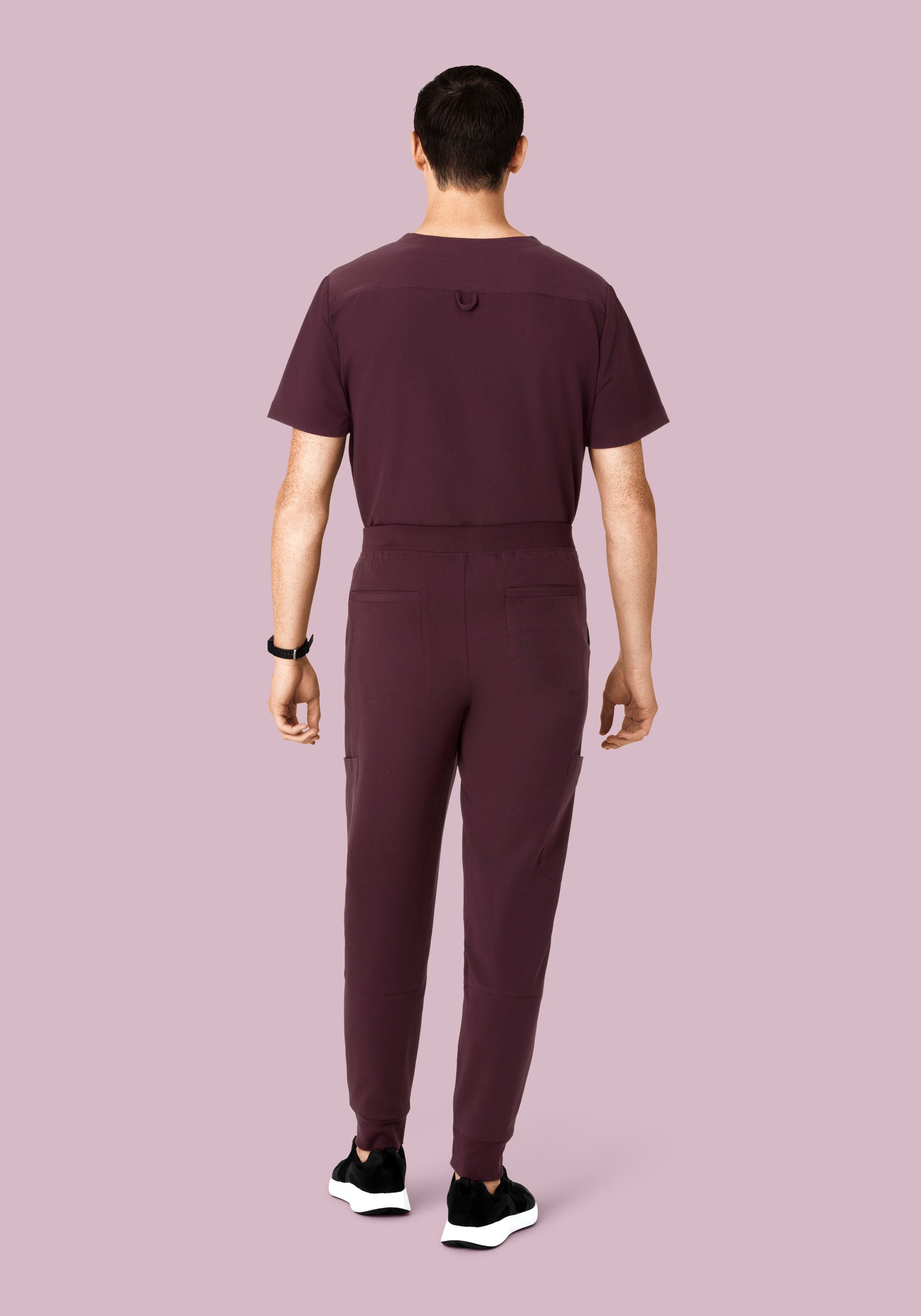 Mens 7 Pocket Joggers Merlot – Mandala Scrubs
