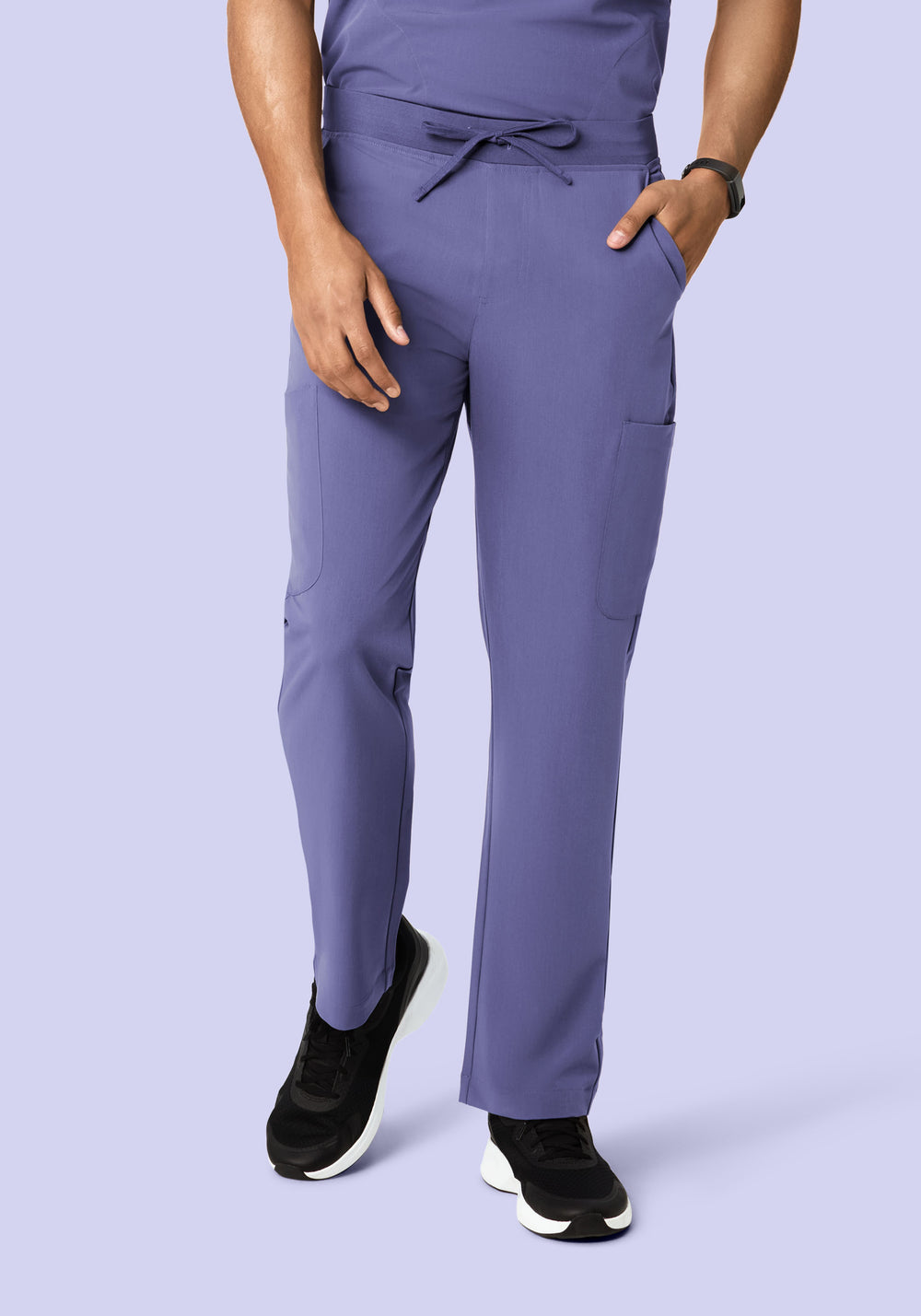 Men's V-Neck 3-Pocket Scrub Top - Nightshade | Mandala Scrubs