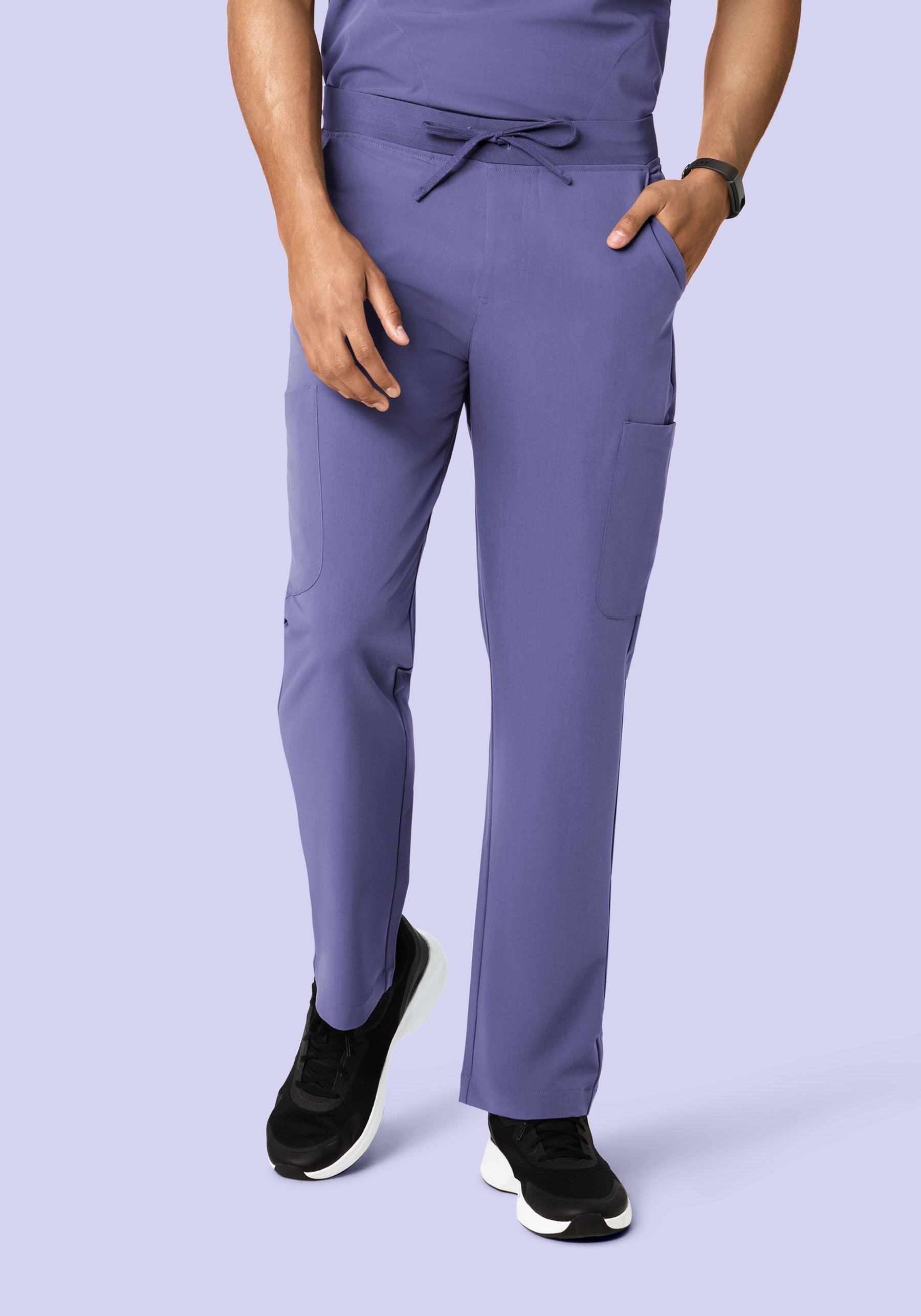 Men's V-Neck 3-Pocket Scrub Top - Nightshade | Mandala Scrubs