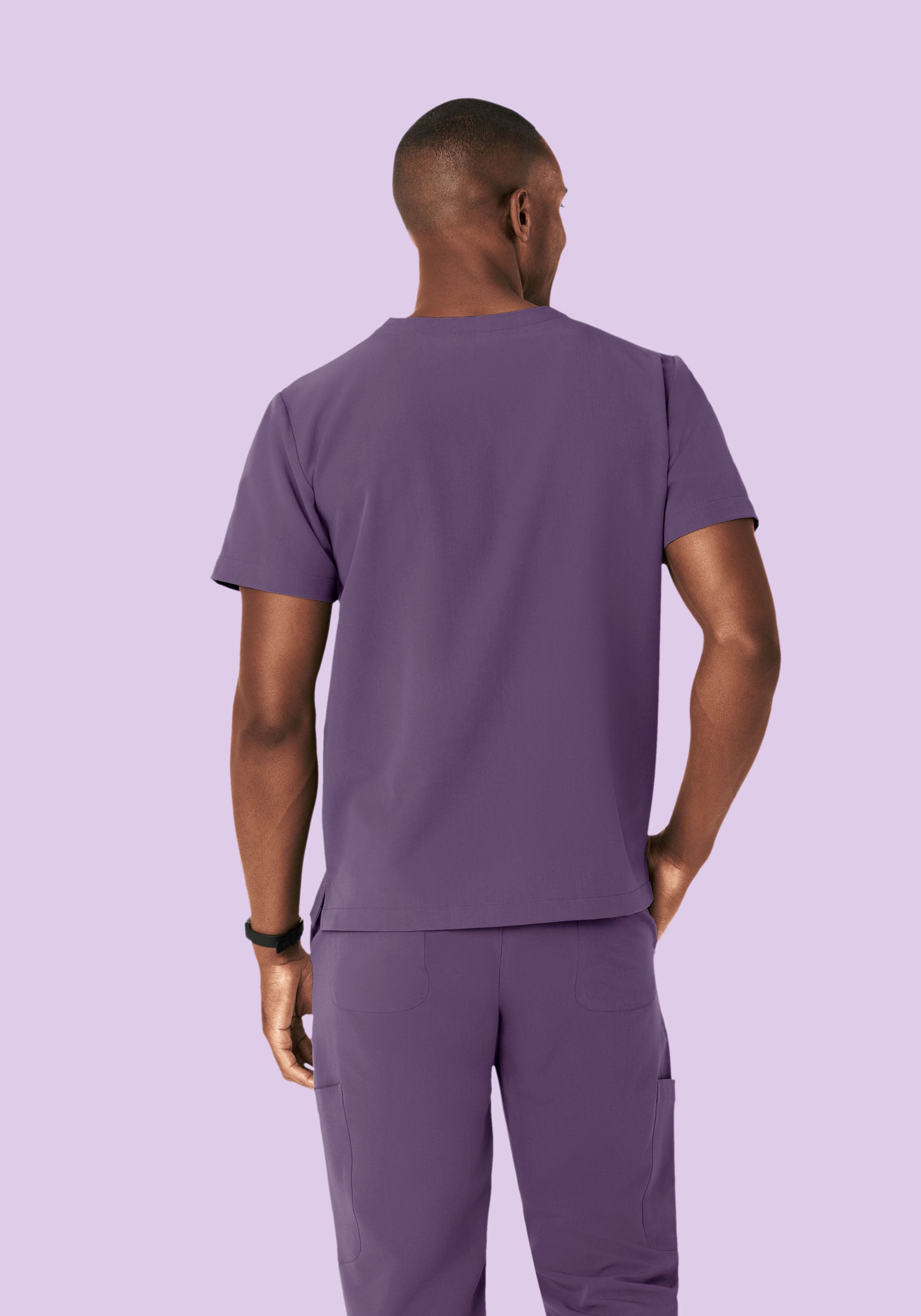 Two Pocket Scrubs Top Mens Dewberry – Mandala Scrubs