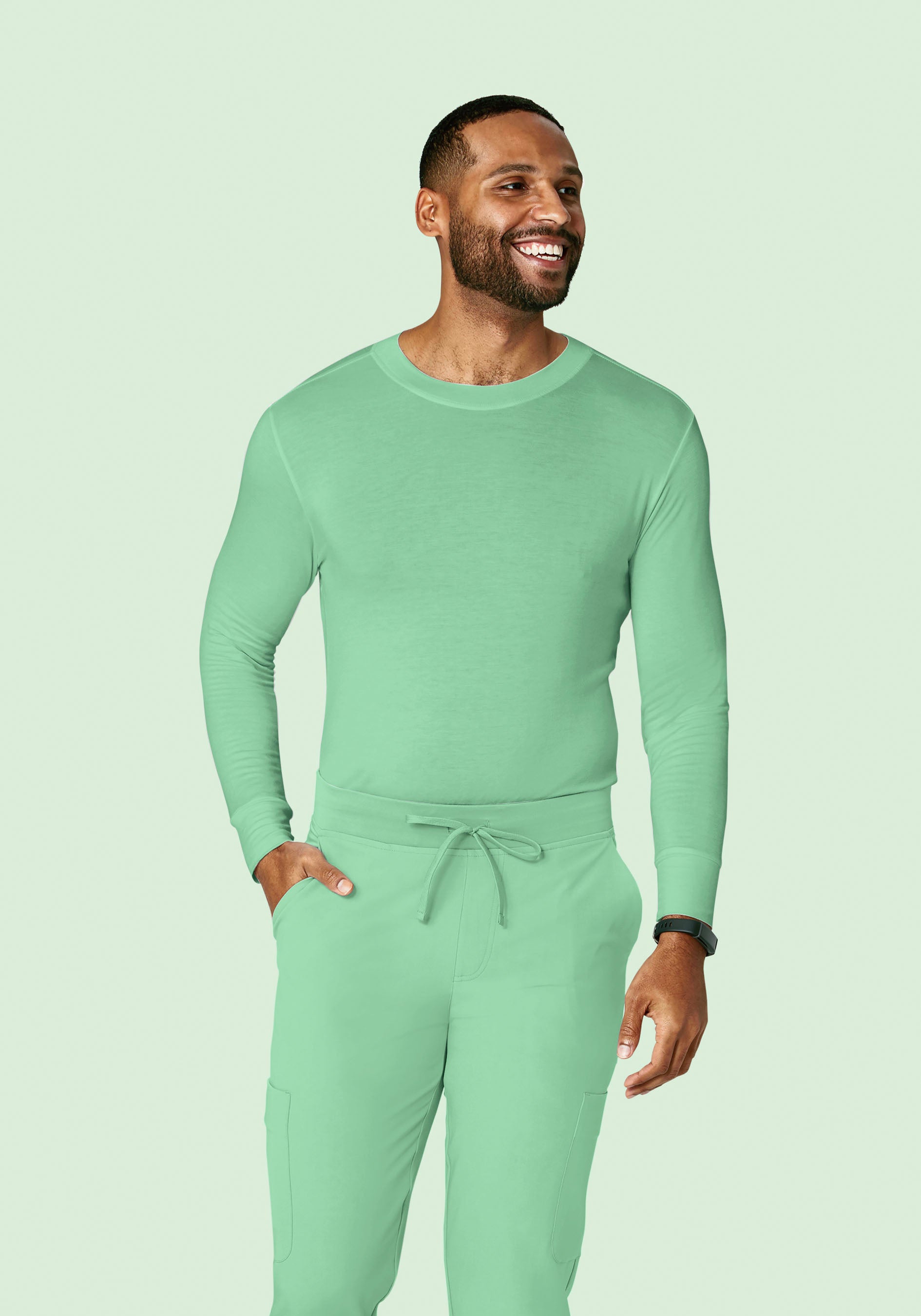 Men's Underscrub Base Layer Scrub Top - Mint | Mandala Scrubs