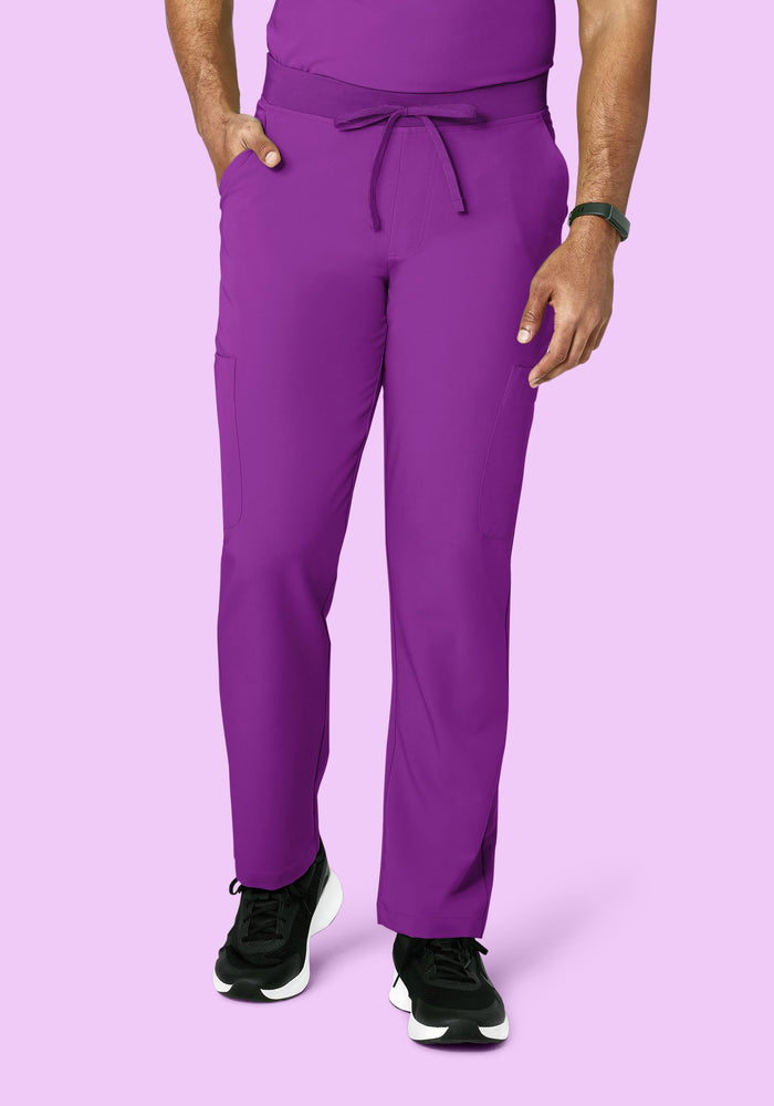 Men's Mid-Rise Straight Leg Cargo Scrub Pants - Cyber Grape | Mandala ...