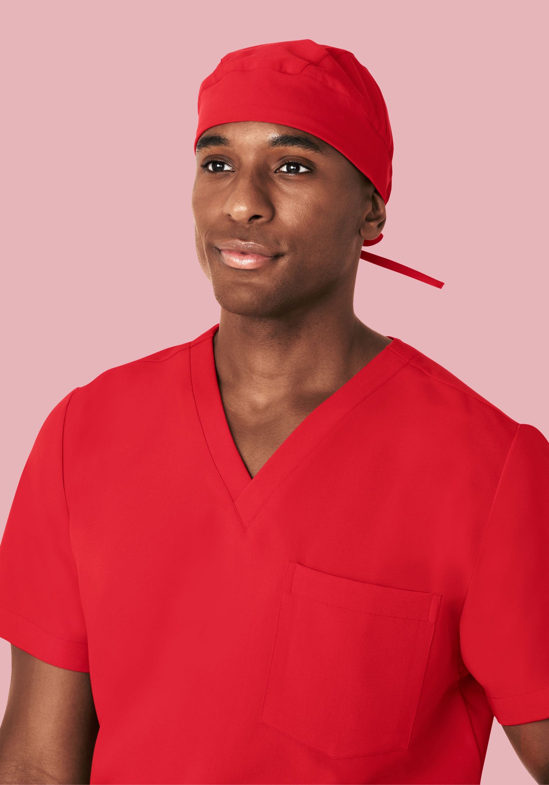 Contemporary Scrub Cap Poppy Red – Mandala Scrubs