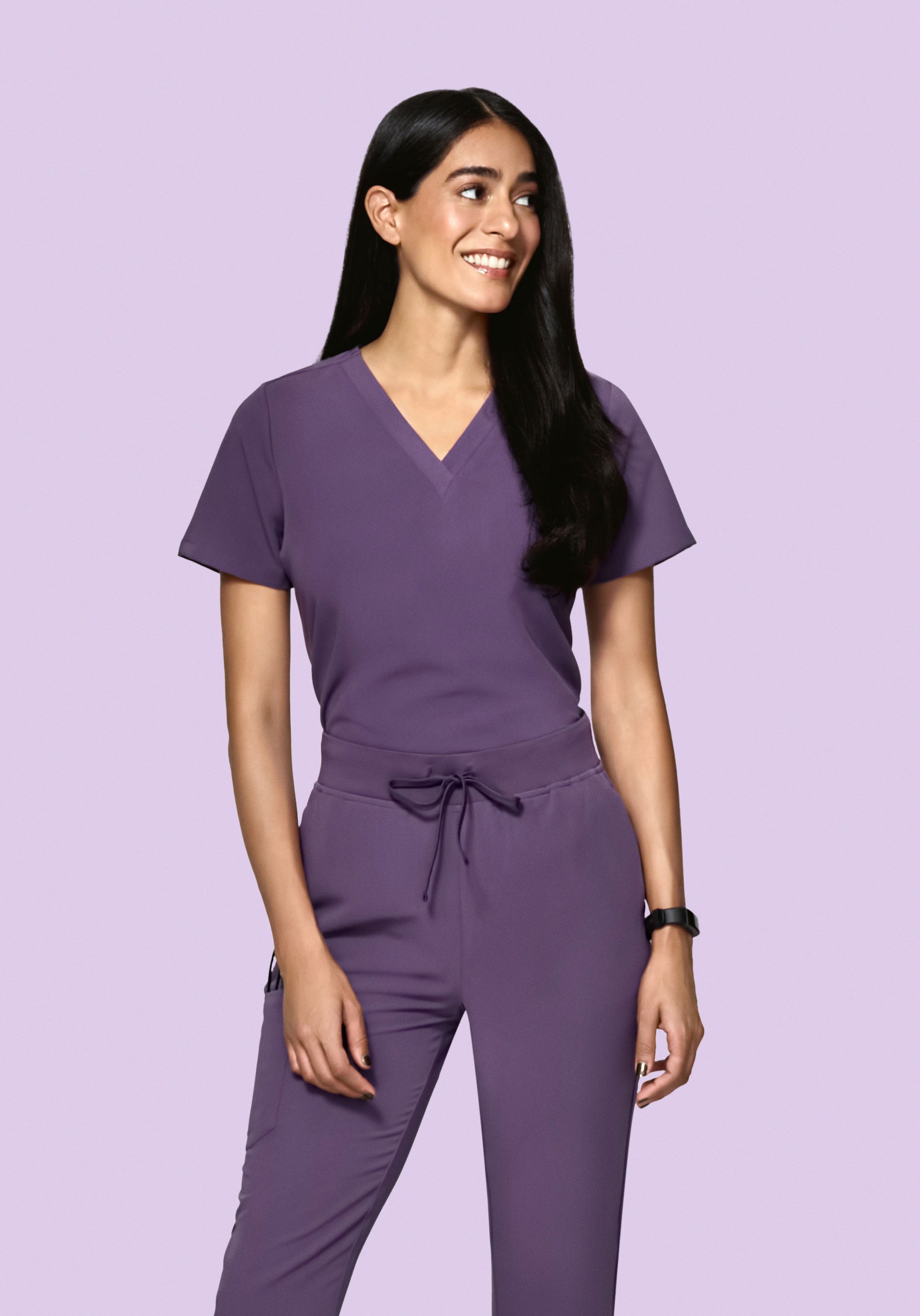 6 Pocket Top Dewberry – Mandala Scrubs