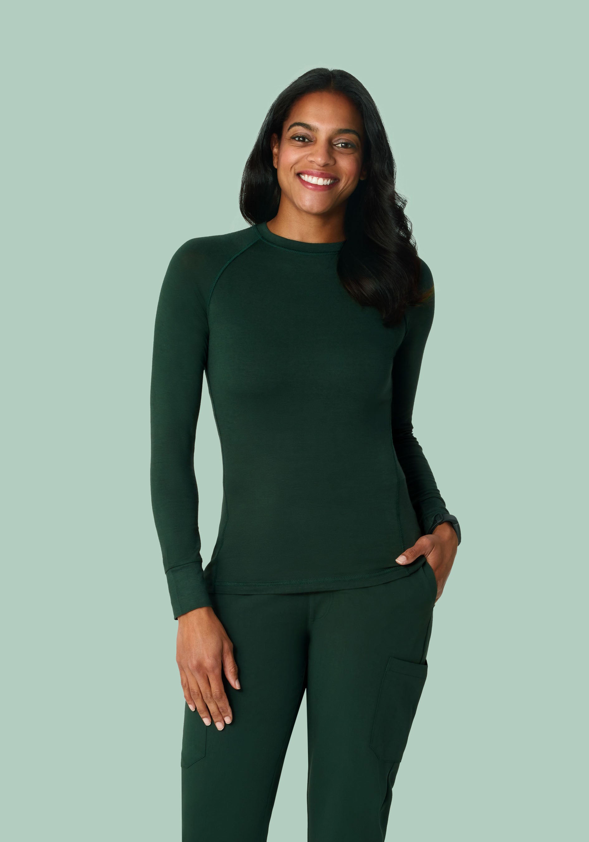 Women's Underscrubs Midnight Green – Mandala Scrubs