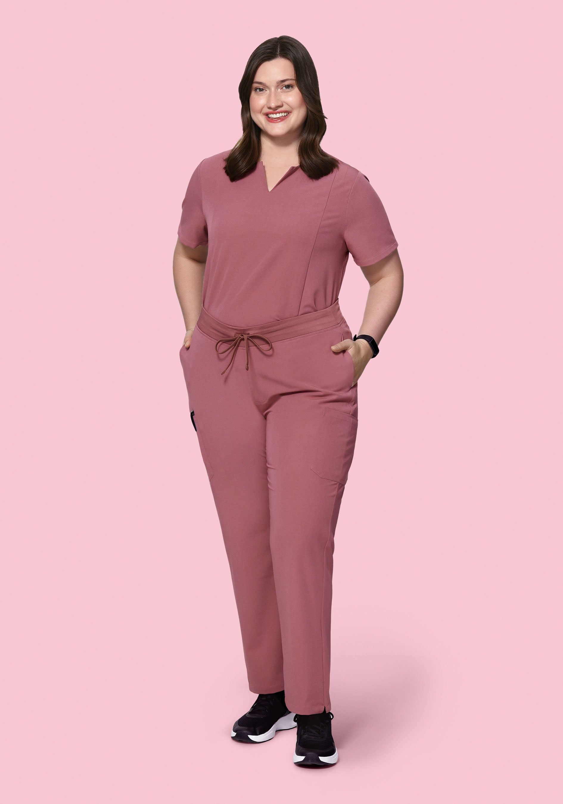 9 Pocket Cargo Pants Mauve – Mandala Scrubs