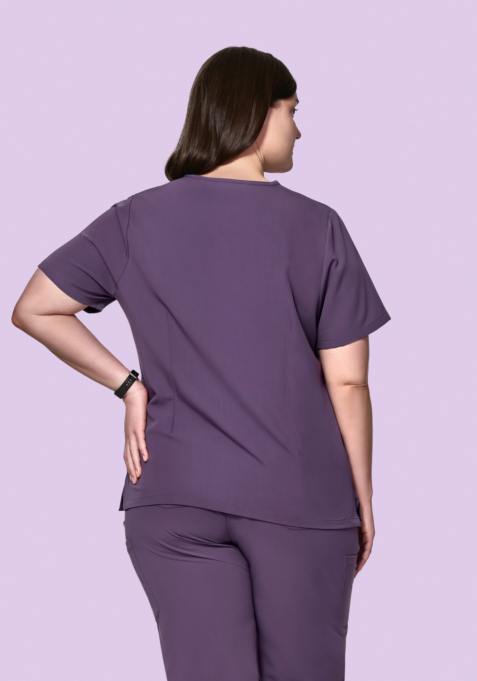 5 Pocket Notch Neck Top Dewberry – Mandala Scrubs