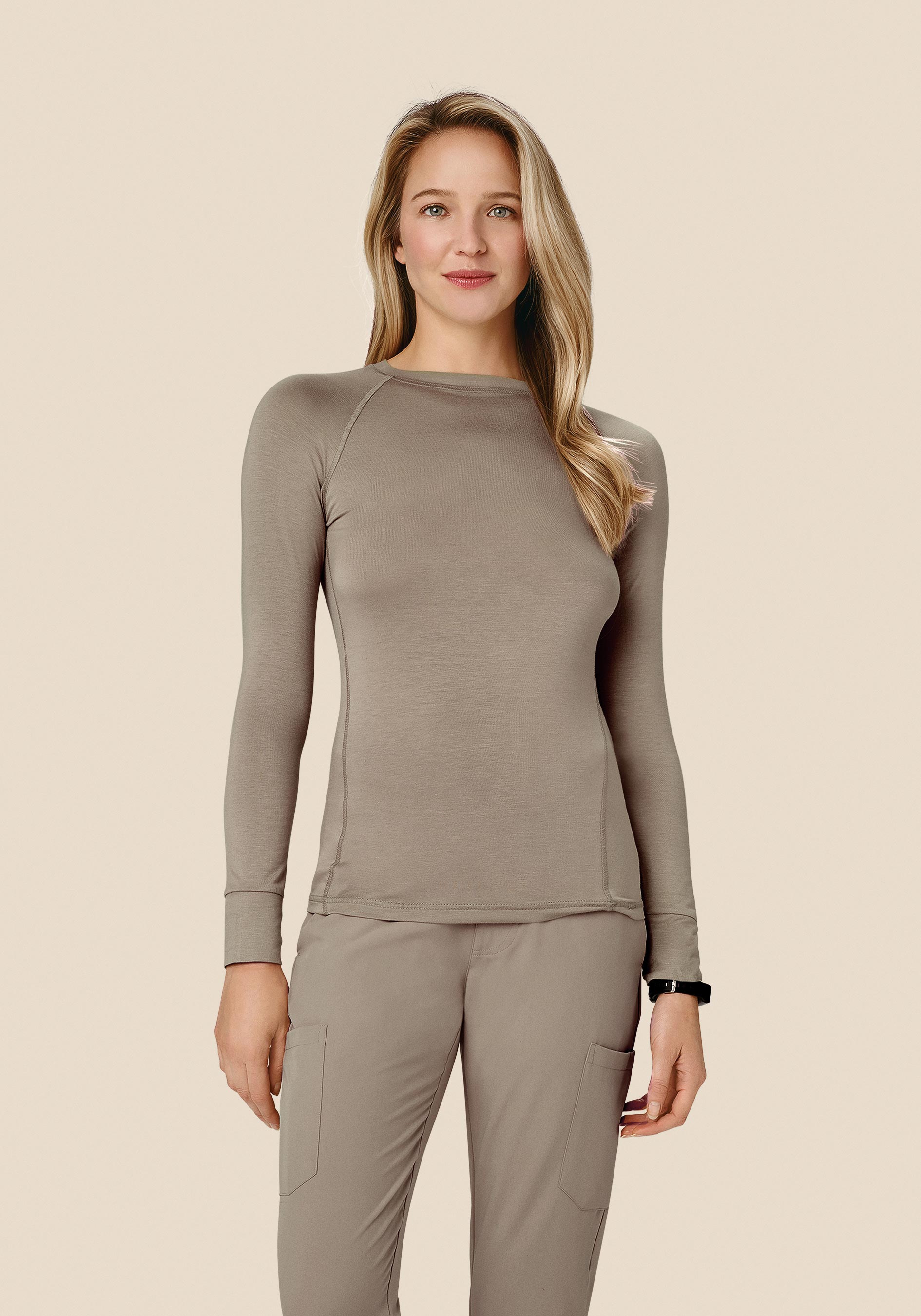Women's Underscrub Base Layer Scrub Top - Macchiato | Mandala Scrubs
