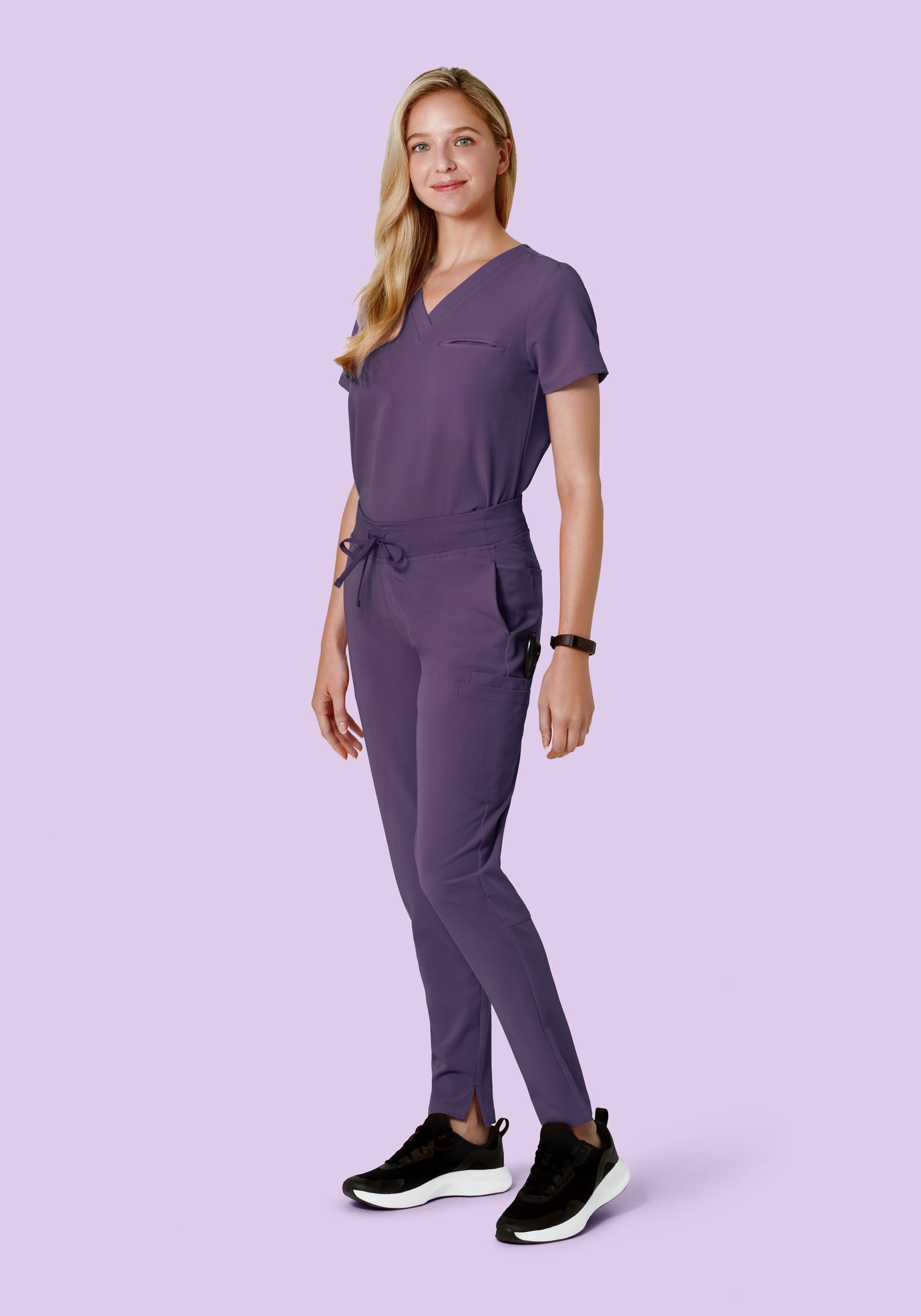 6 Pocket Slim Pants Dewberry – Mandala Scrubs