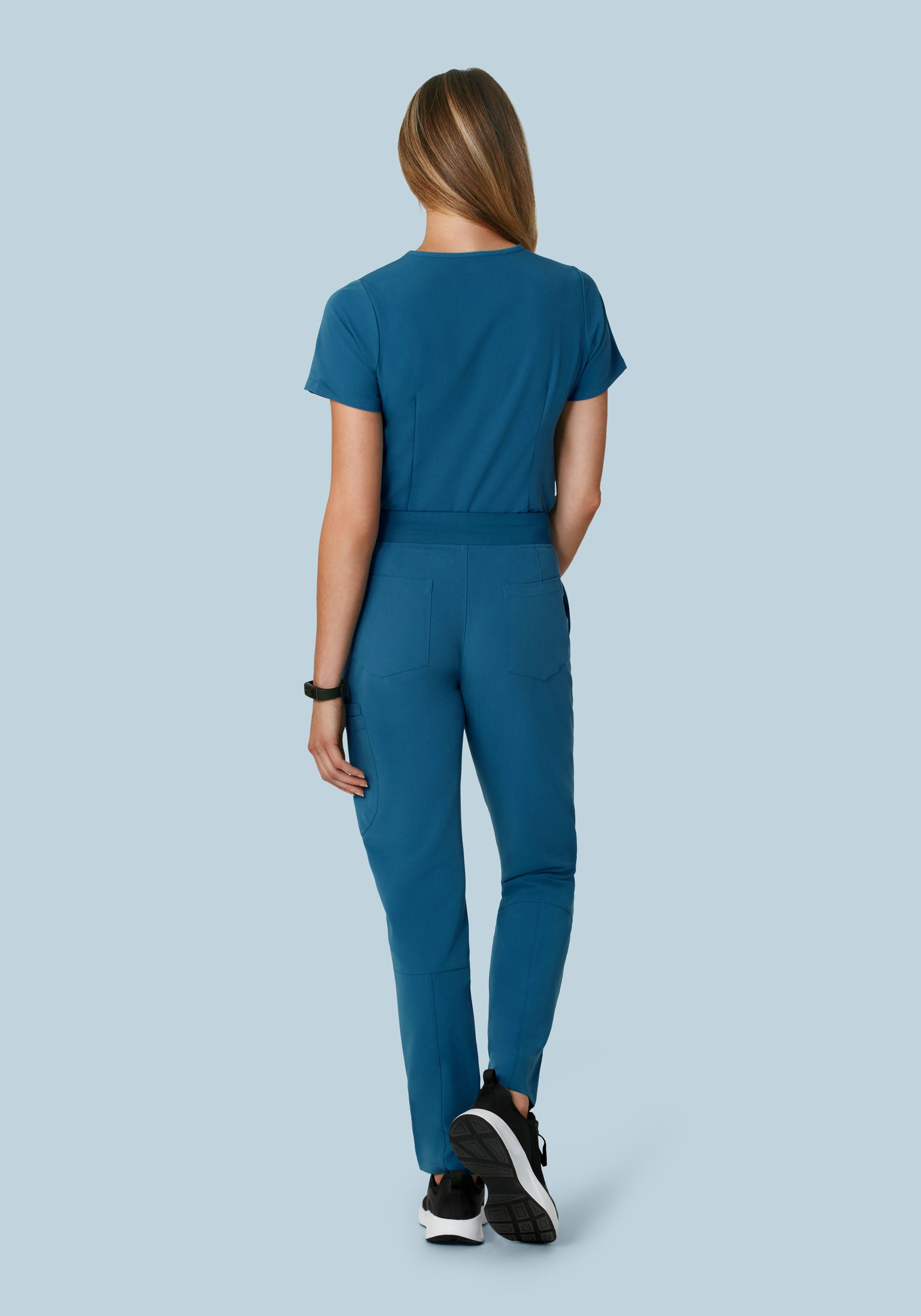 6 Pocket Slim Pants Harbor Blue – Mandala Scrubs