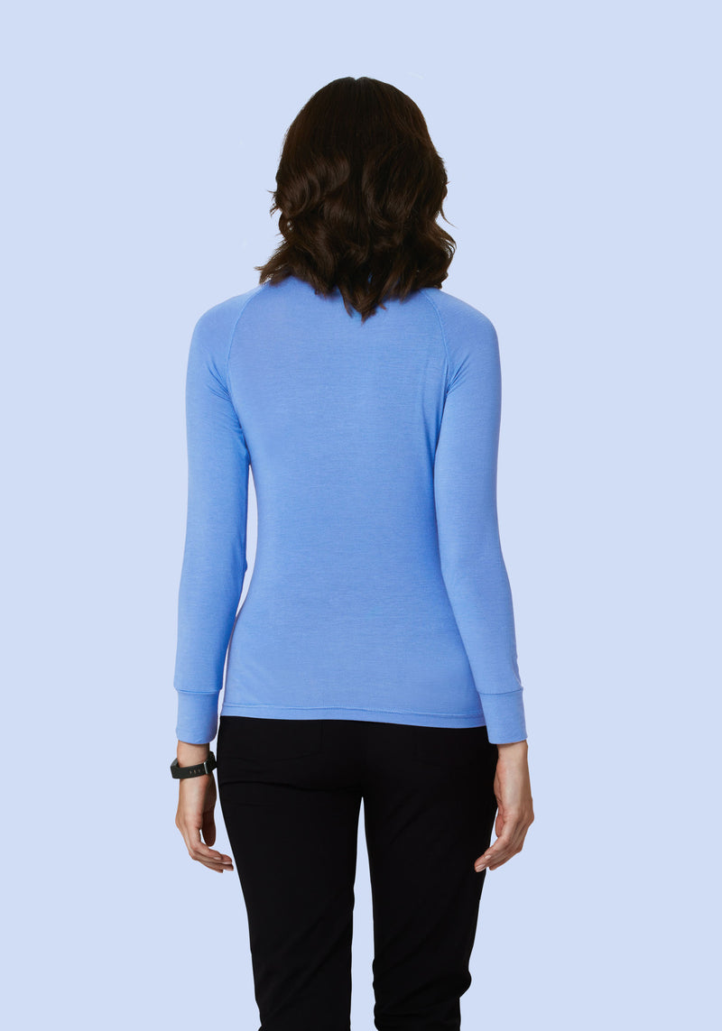 Women's Underscrub Base Layer Scrub Top - Ceil Blue | Mandala Scrubs