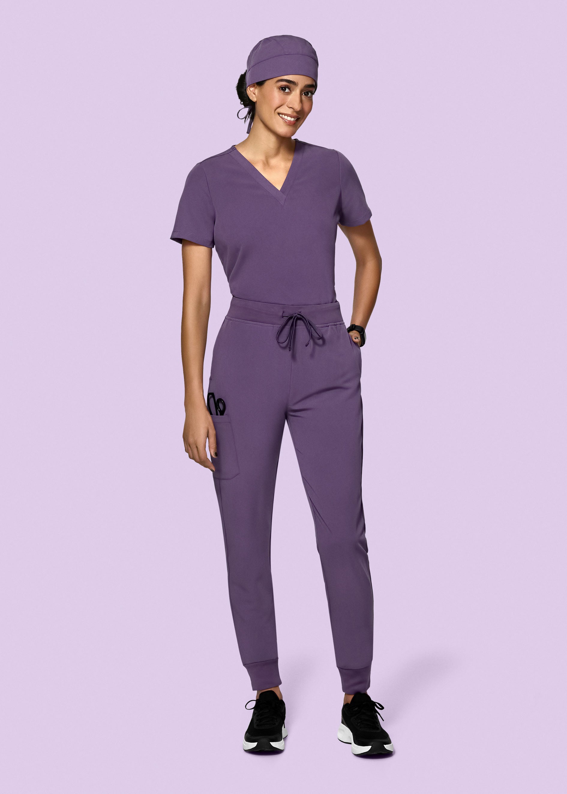6 Pocket Top Dewberry – Mandala Scrubs