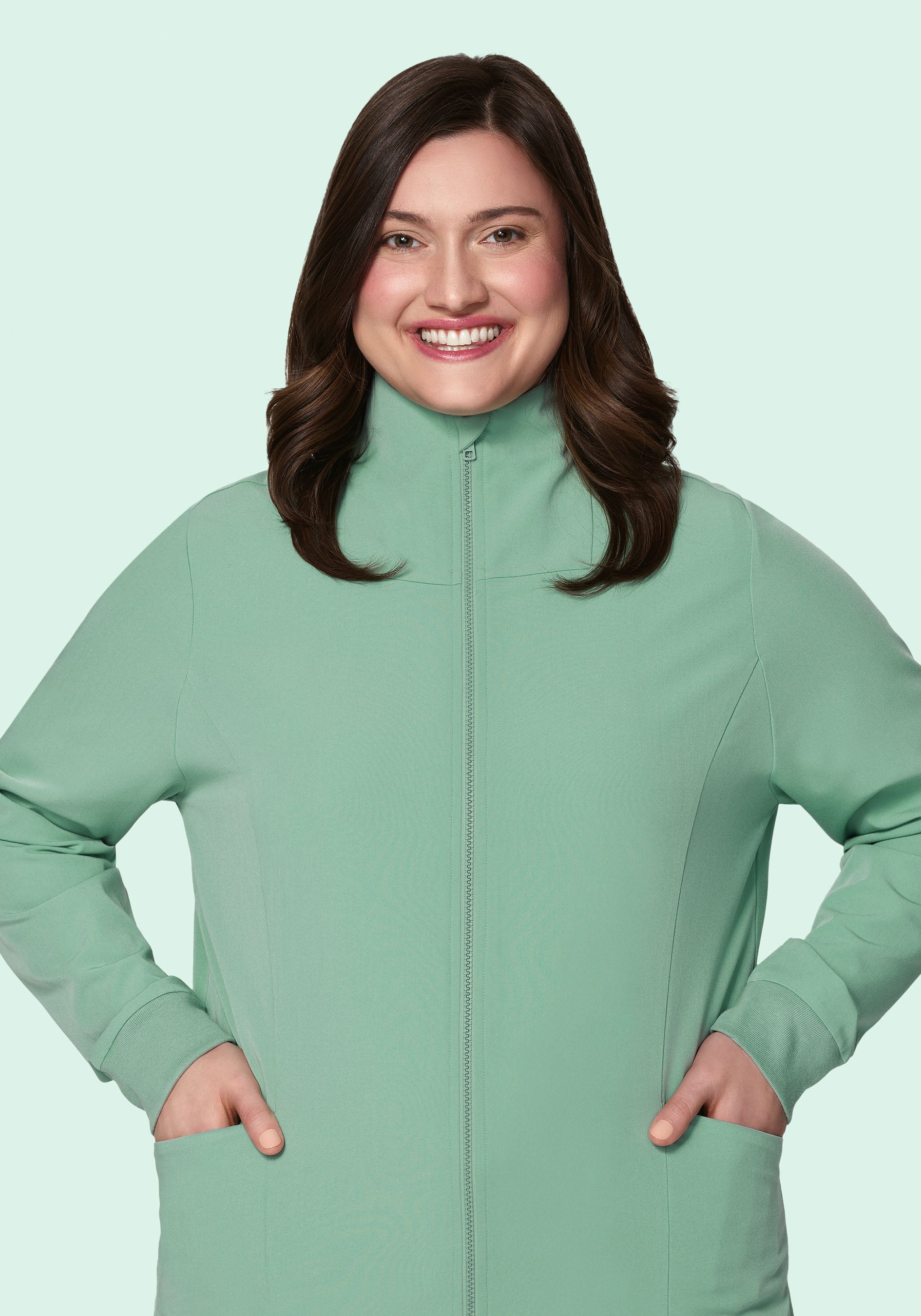 Women's Modern Scrub Jacket Jade – Mandala Scrubs