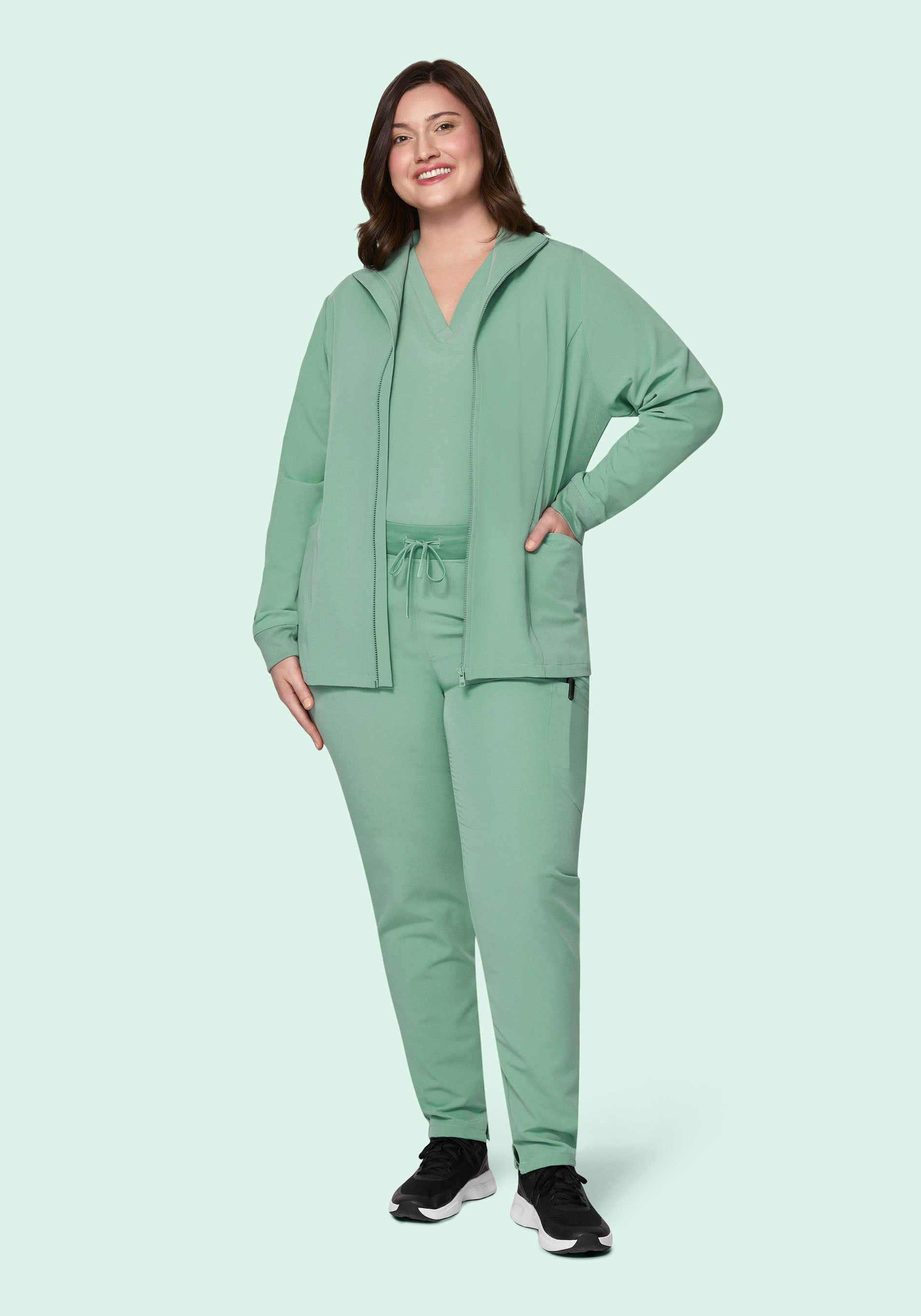 Women's Modern Scrub Jacket Jade – Mandala Scrubs