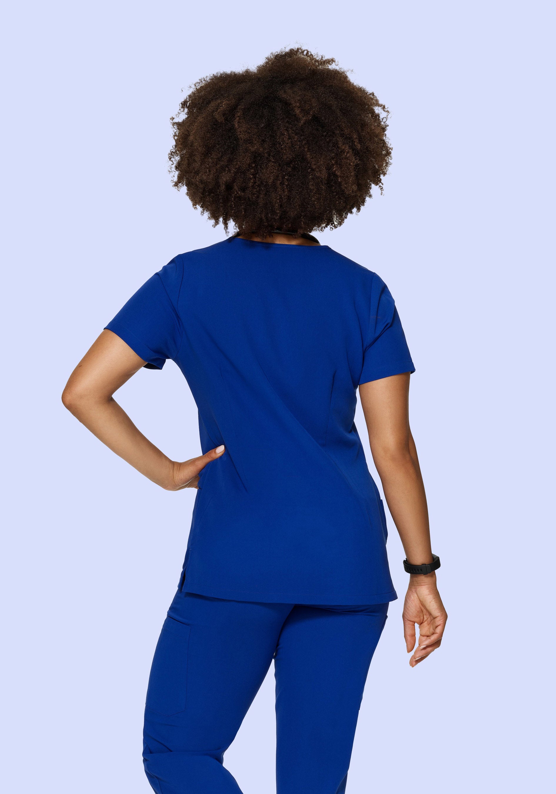 6 Pocket Top Galaxy Blue – Mandala Scrubs