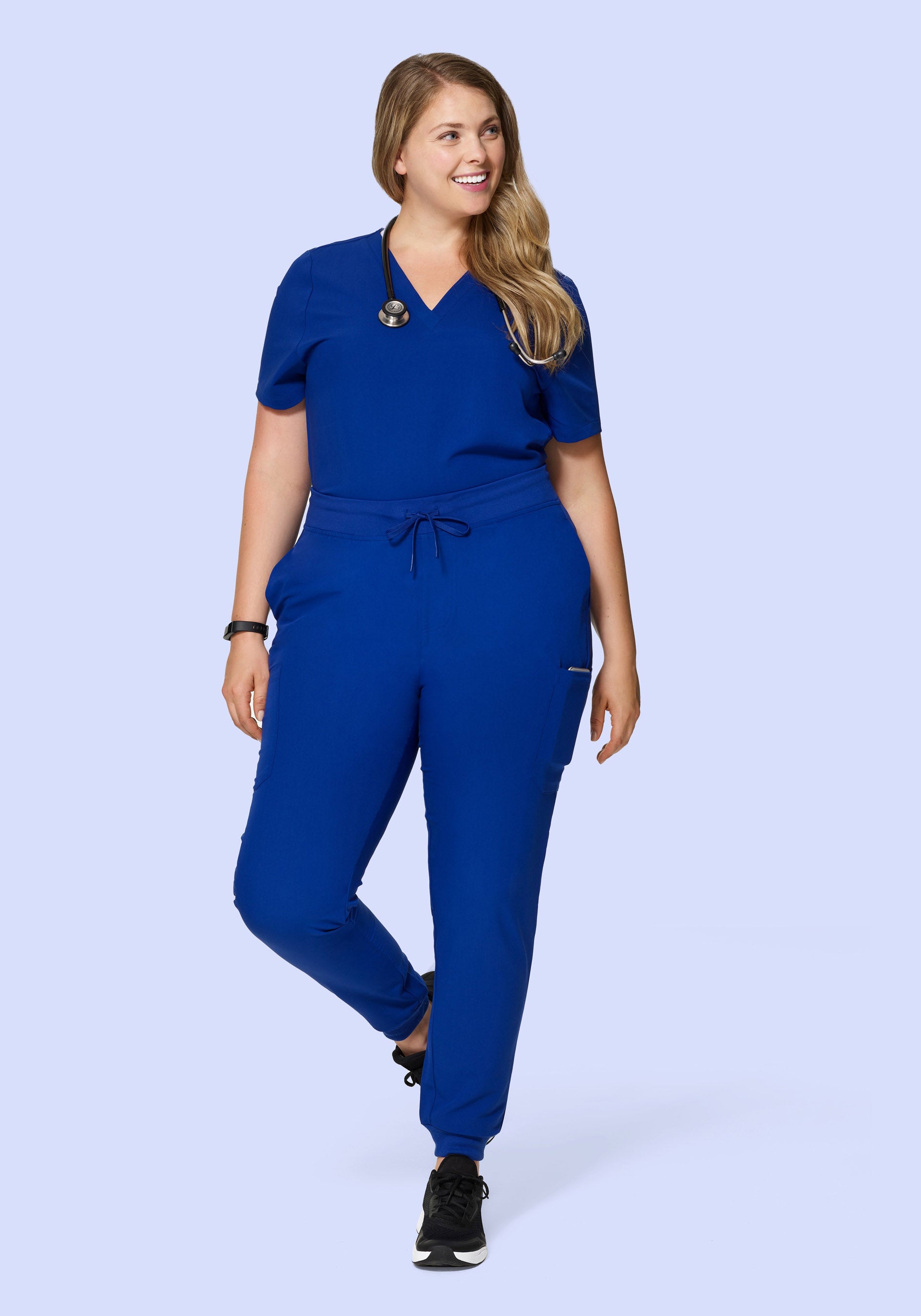 6 Pocket Top Galaxy Blue – Mandala Scrubs