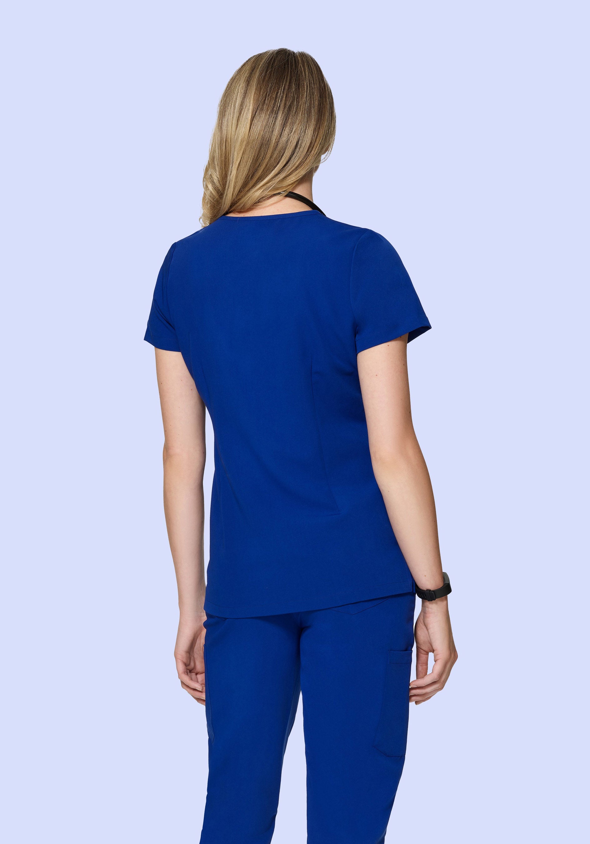 One Pocket Top Galaxy Blue – Mandala Scrubs