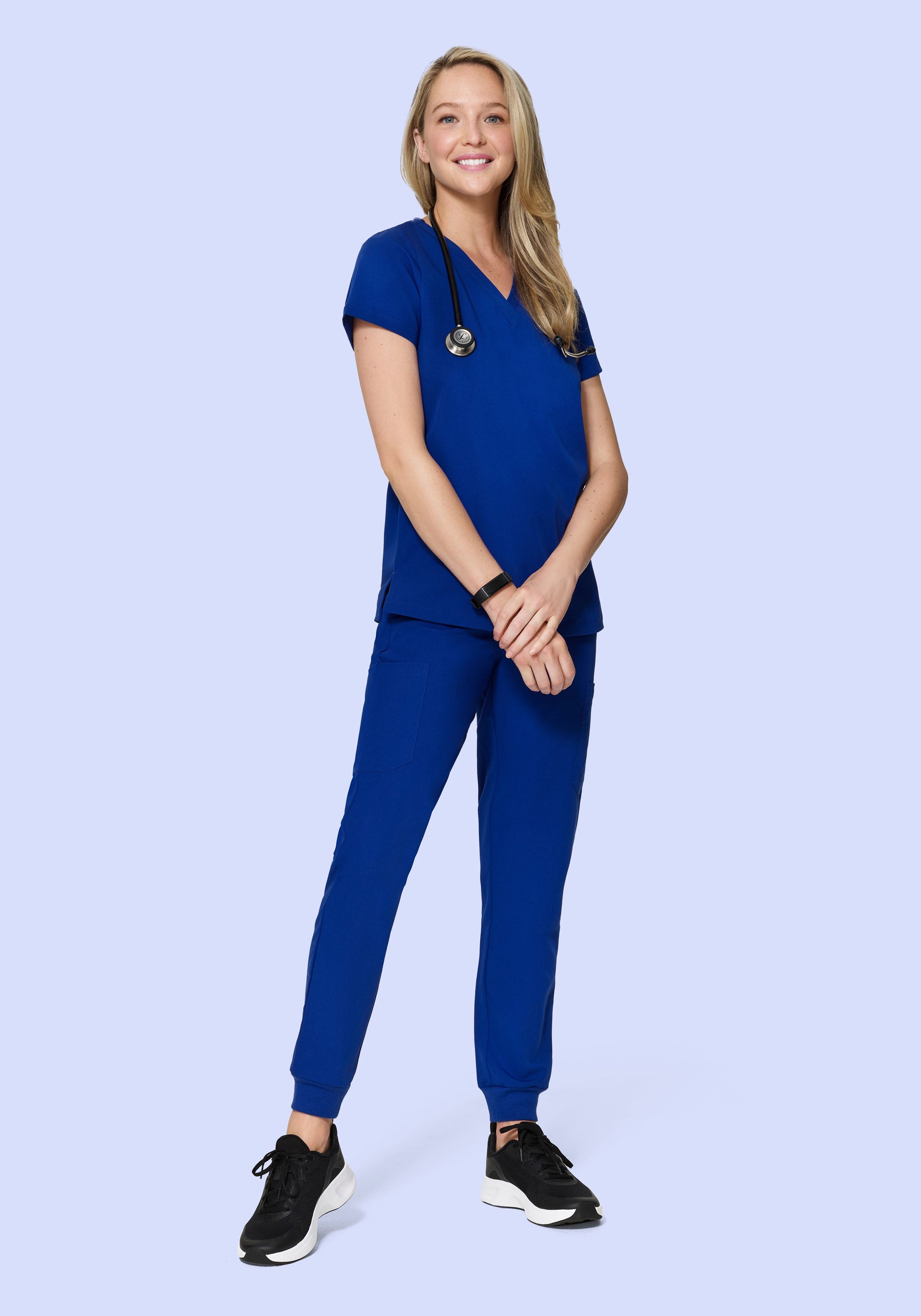 One Pocket Top Galaxy Blue – Mandala Scrubs