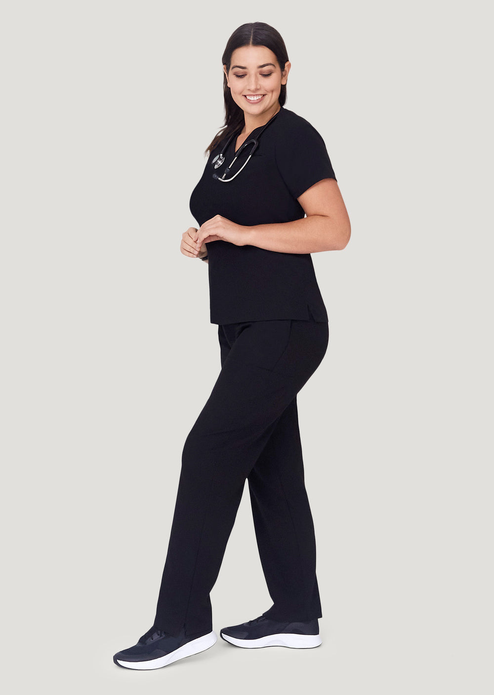 Women's High Waisted Wide Leg Scrub Pants - Thyme | Mandala Scrubs